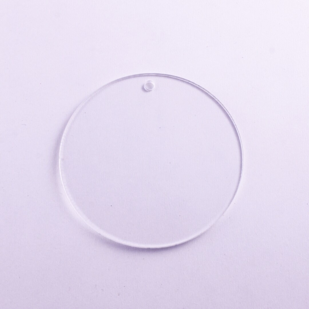 50 Clear Acrylic Round Keychain Blanks – DIY Craft Supplies for ...