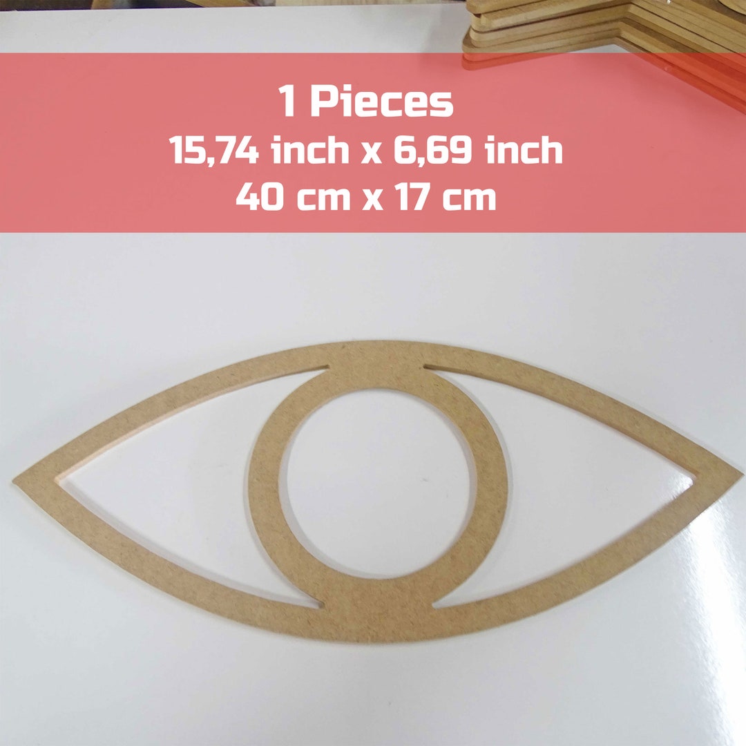 Eye Wood Shape, Eye Shape Wall Decoration, Wooden Macrame Frame, 1 ...