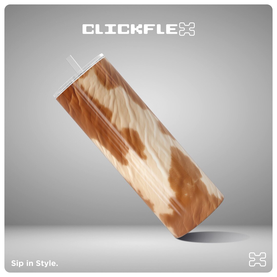 Cow Print 20 Oz Skinny Tumbler Sublimation Design 3d Seamless - Etsy