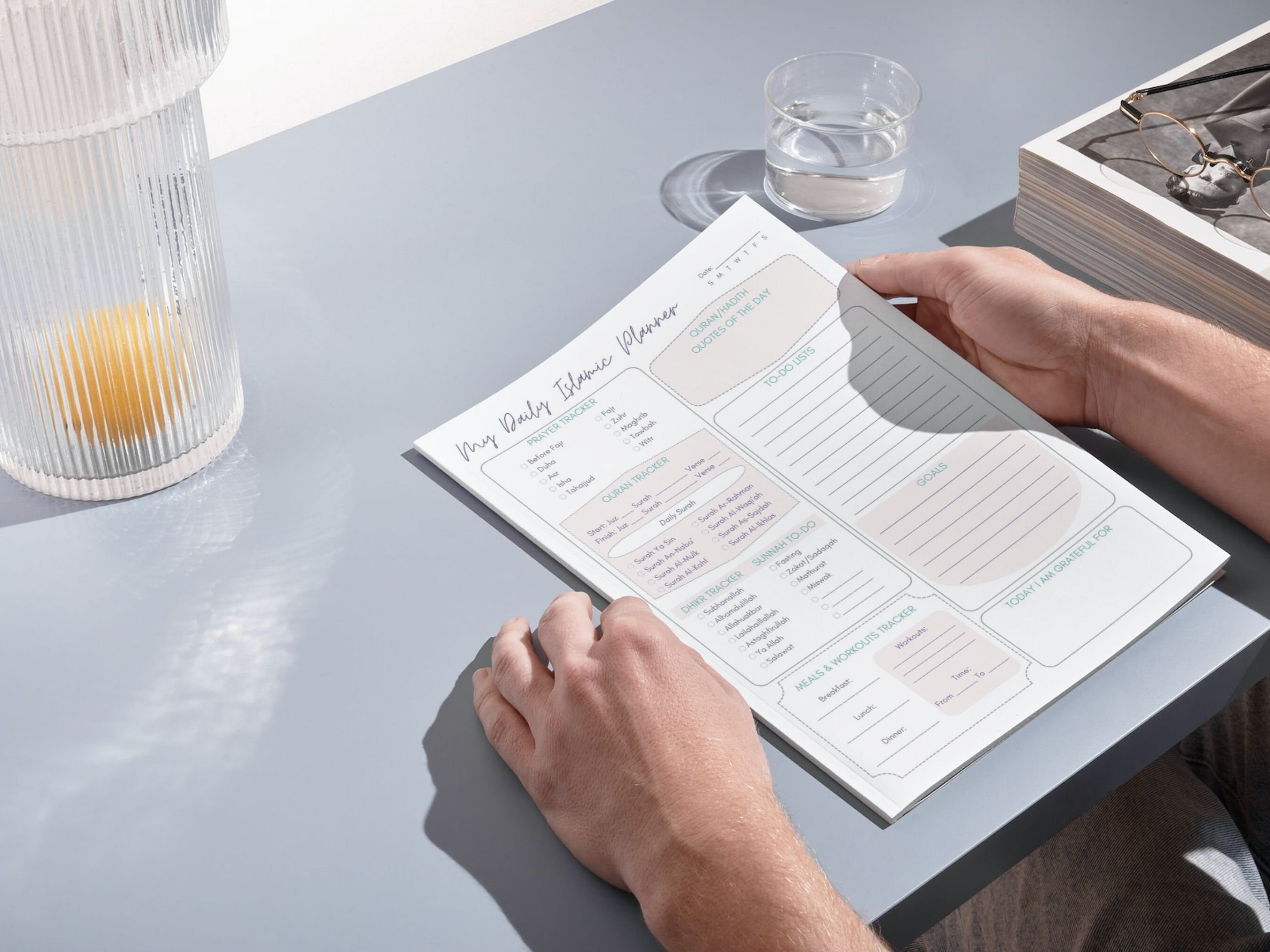 DAILY ISLAMIC PLANNER Printable Muslim Daily Planner Muslim Planner ...