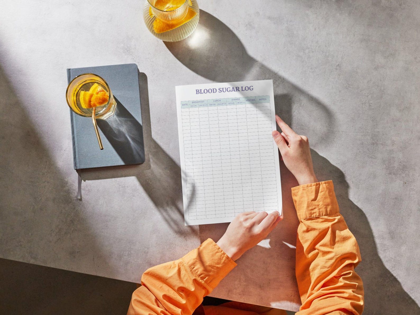 Blood Sugar Log Printable, Blood Sugar Tracker, Diabetes Log, Glucose ...