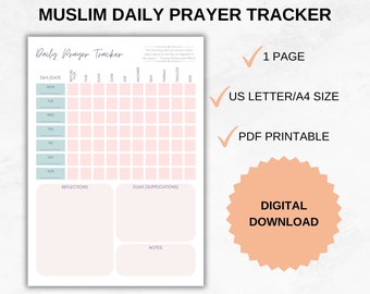 DAILY ISLAMIC PLANNER Printable, Quran Challenge Schedule, Muslim ...