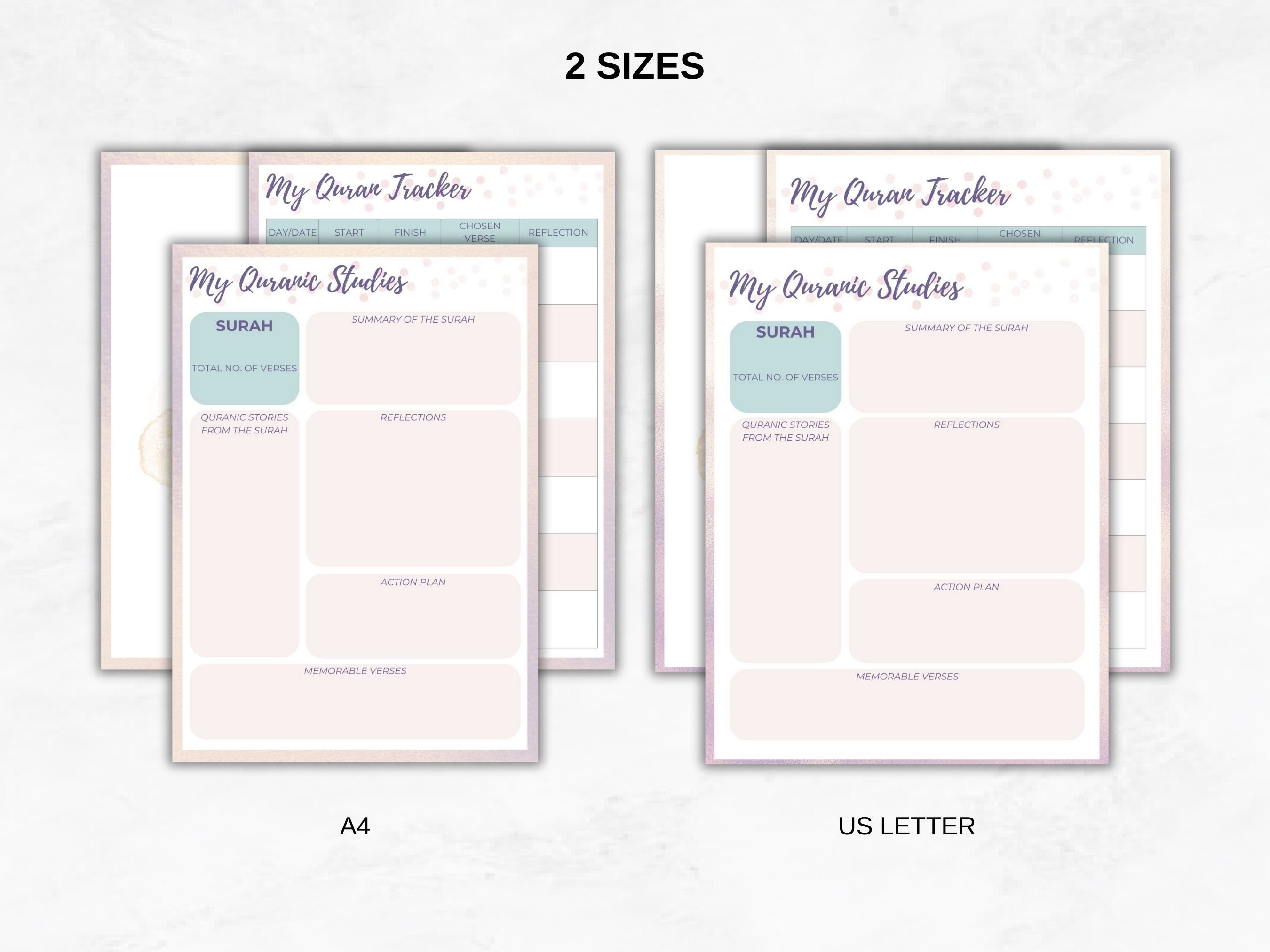 Quran Journal Printable, Quran Tracker, Quran Planner, Islamic Journal ...