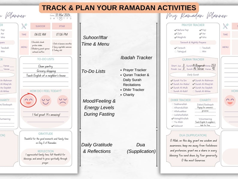 Ramadan Planner 2024 Printable, Ramadan Tracker, Ramadan Journal ...