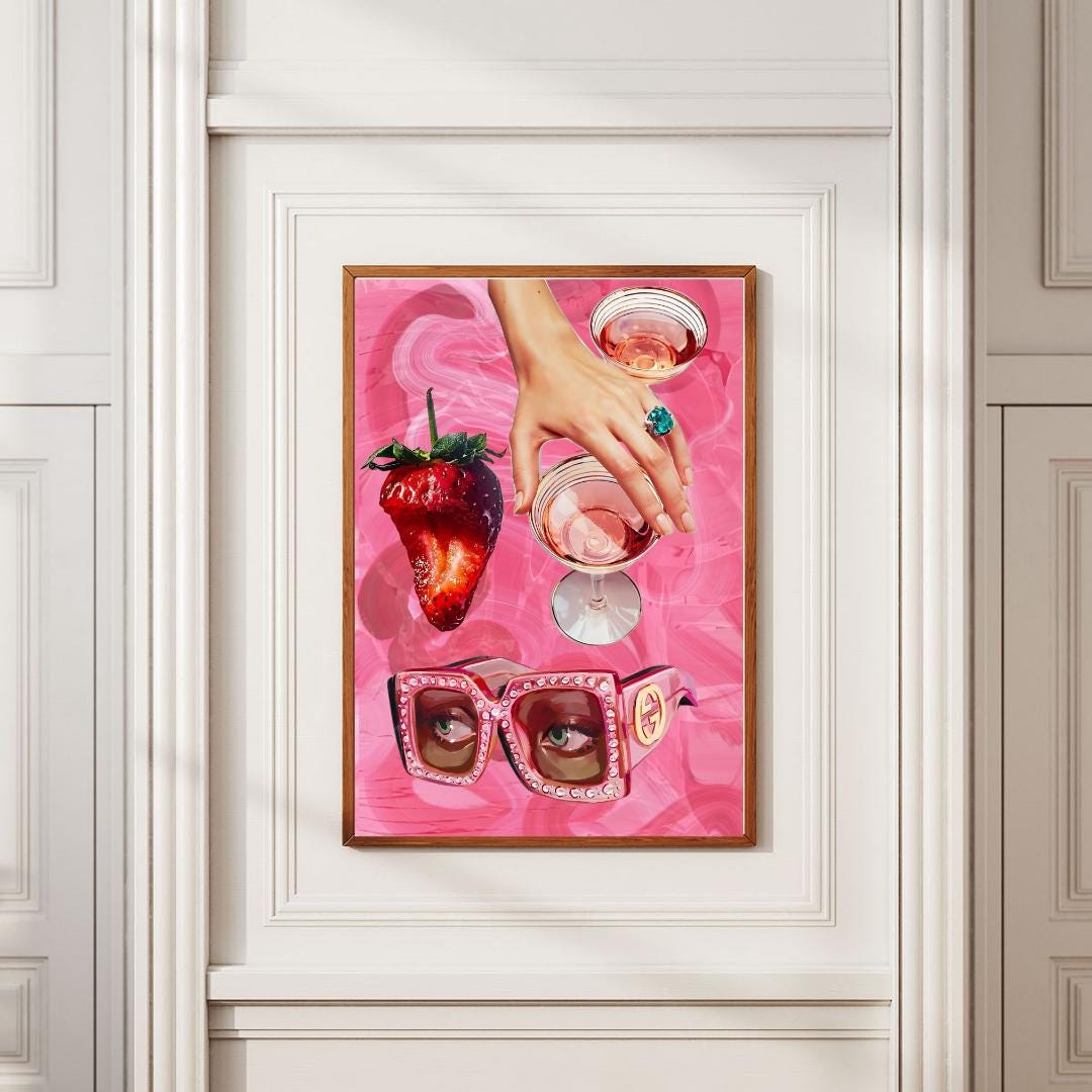 Luxury Marble Collage Digital Art Print, Maximalist Wall Art ...