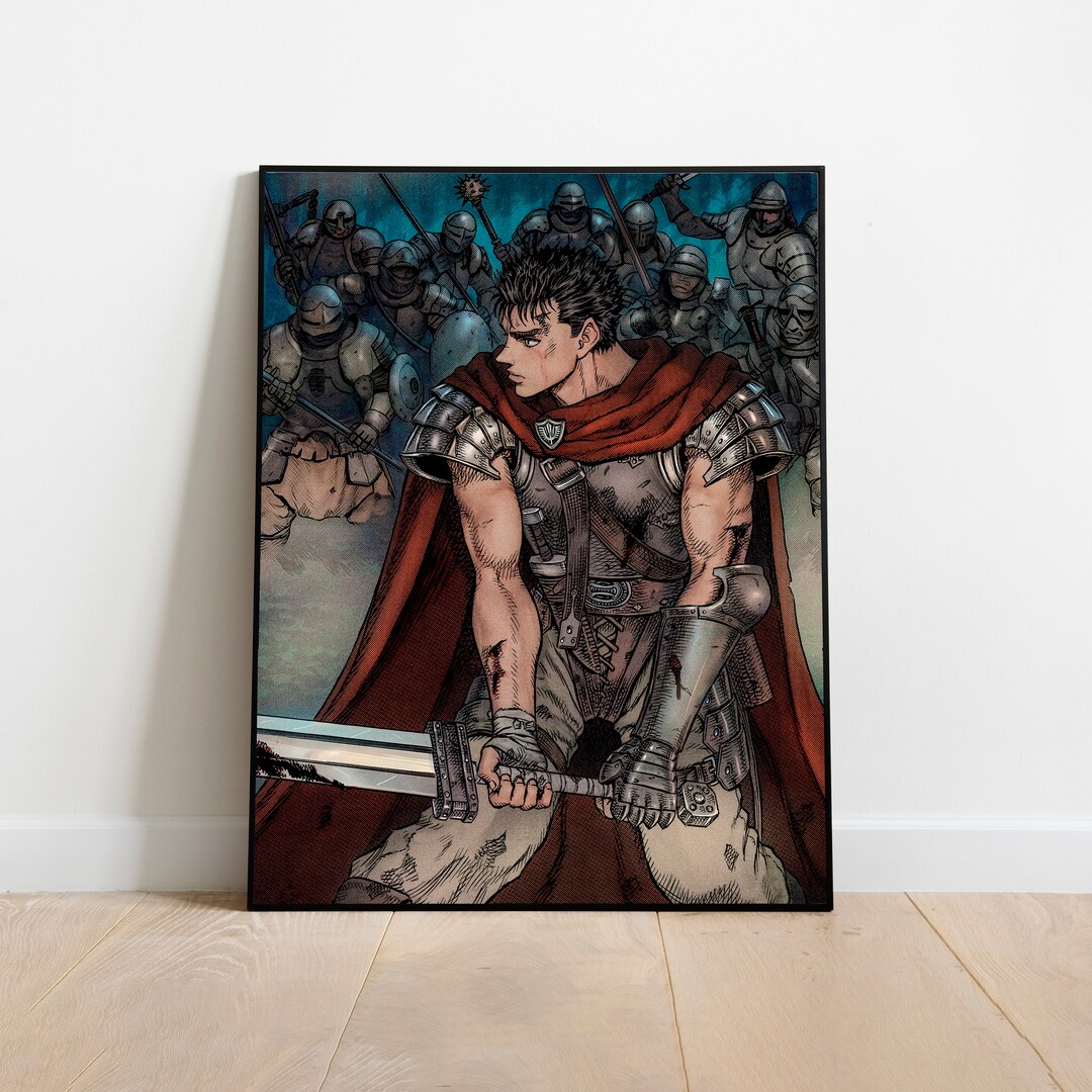 Berserk Poster, Guts, Colored Manga Poster, Digital 4K Wall Print ...