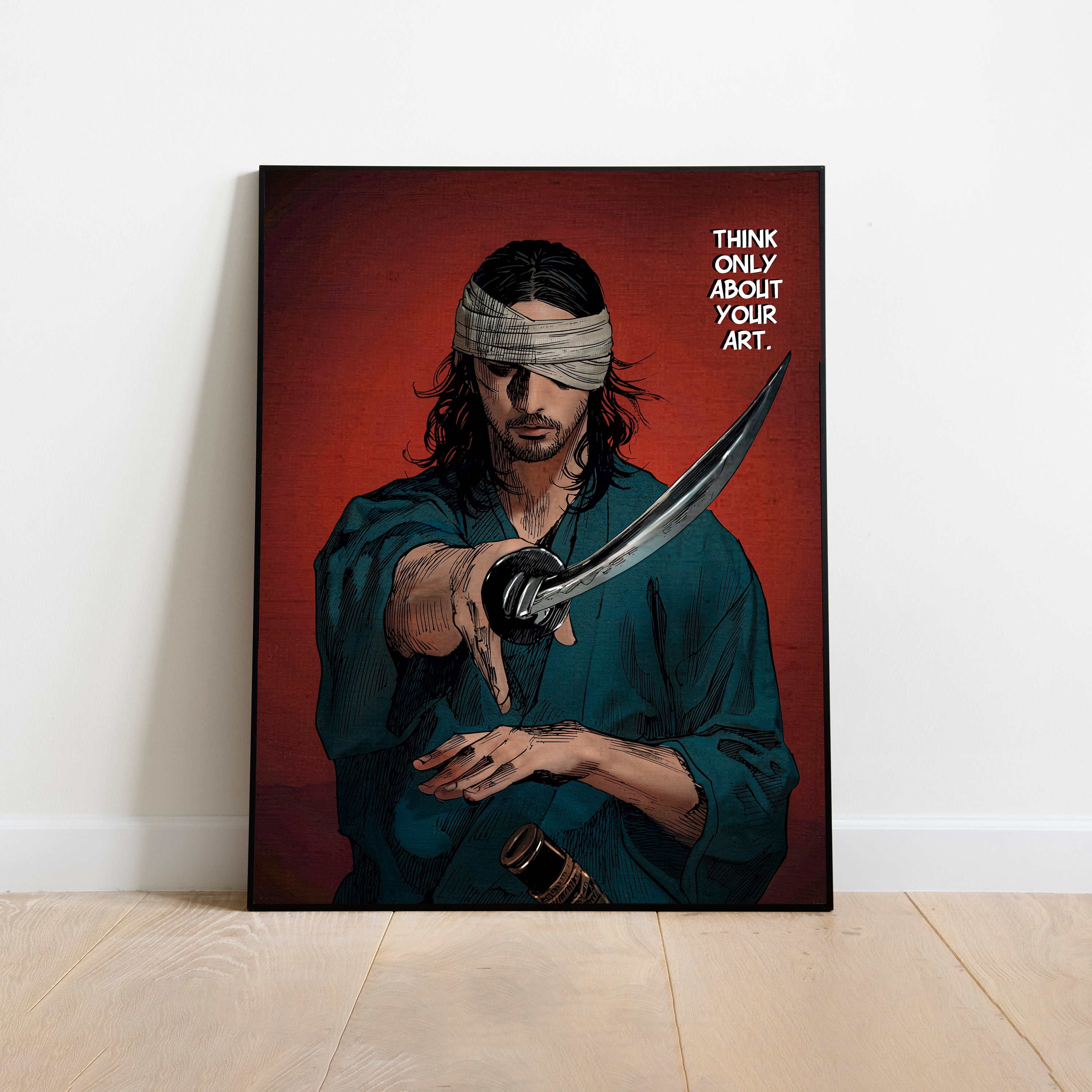 Vagabond Poster, Miyamoto Musashi, Colored Manga Poster, Digital 4K ...