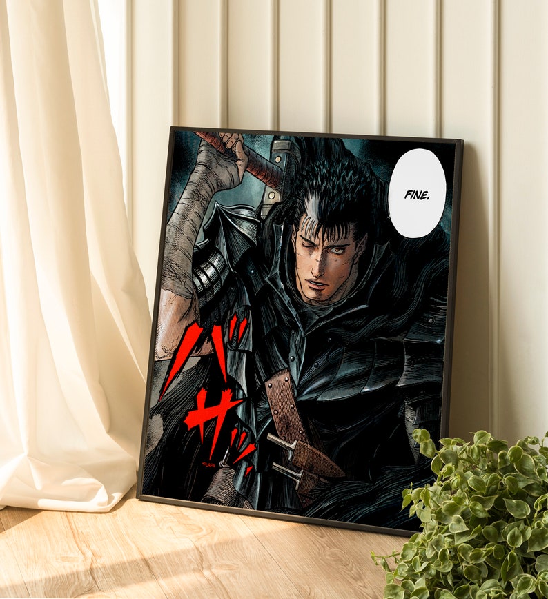 Berserk, 3 Posters, Guts, Berserker Armor, 4K Digital Wall Print, Van ...