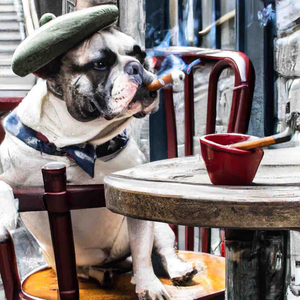 Bulldog Smoking Cigar