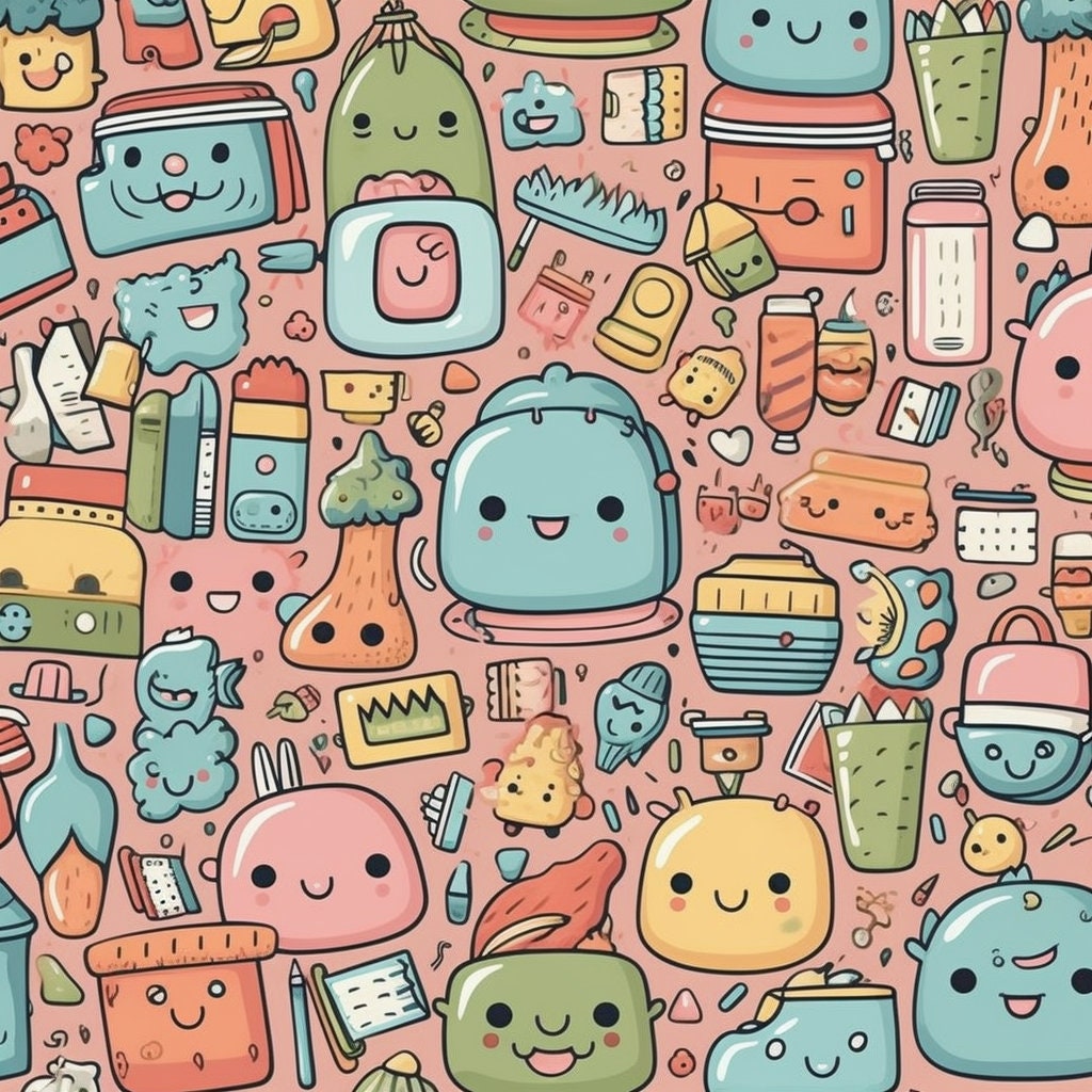 4 Kawaii School Supplies Patterns - Etsy