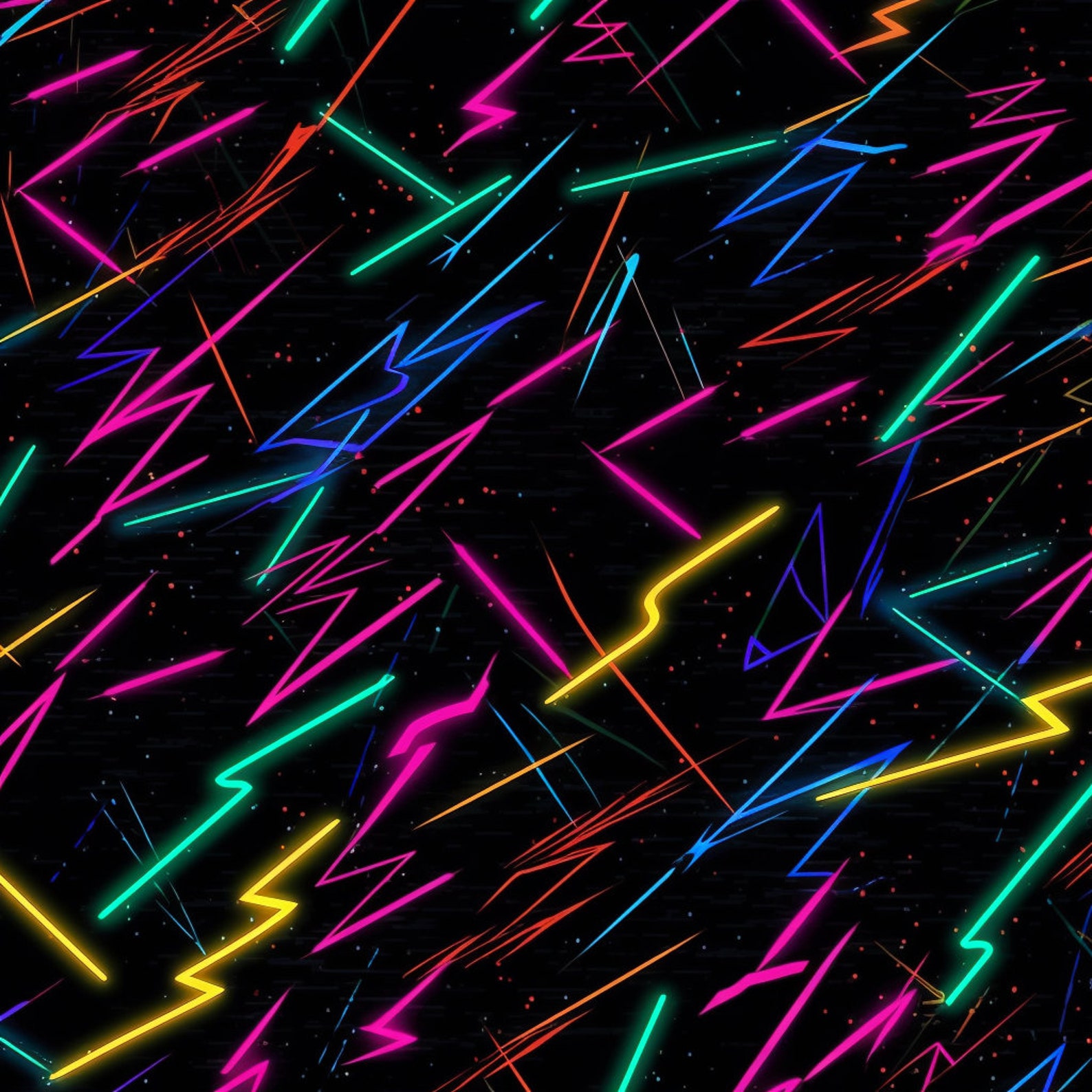 4 Neon Lightning Patterns - Etsy