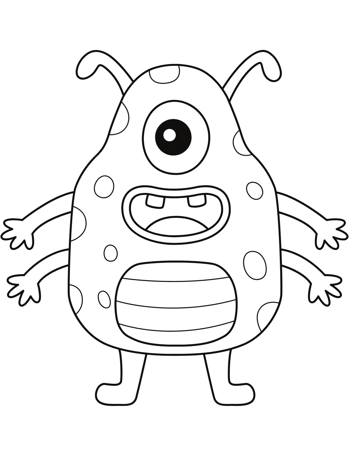 25 Pages of Funny Monster/alien Coloring Pages - Etsy