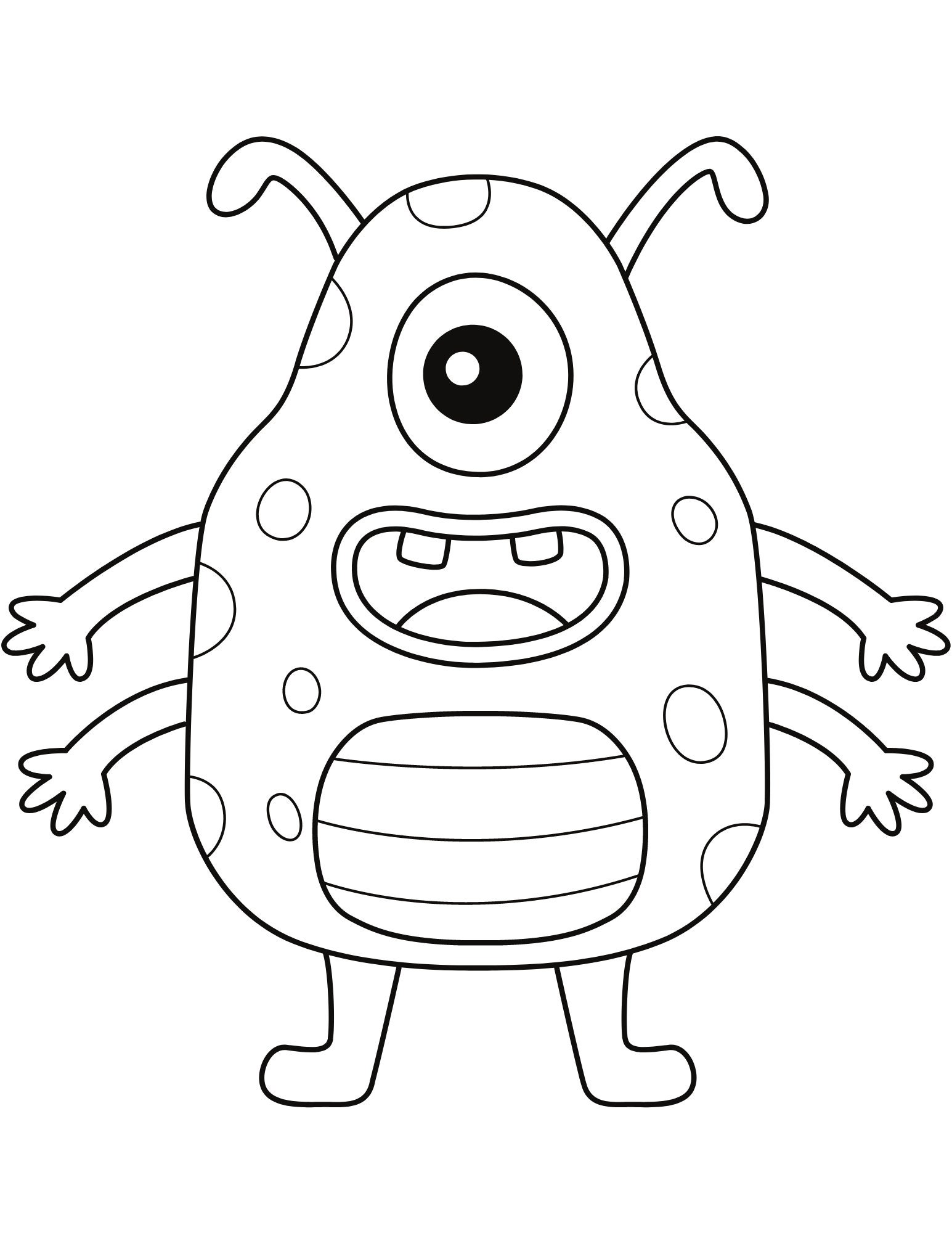 25 Pages of Funny Monster/alien Coloring Pages - Etsy