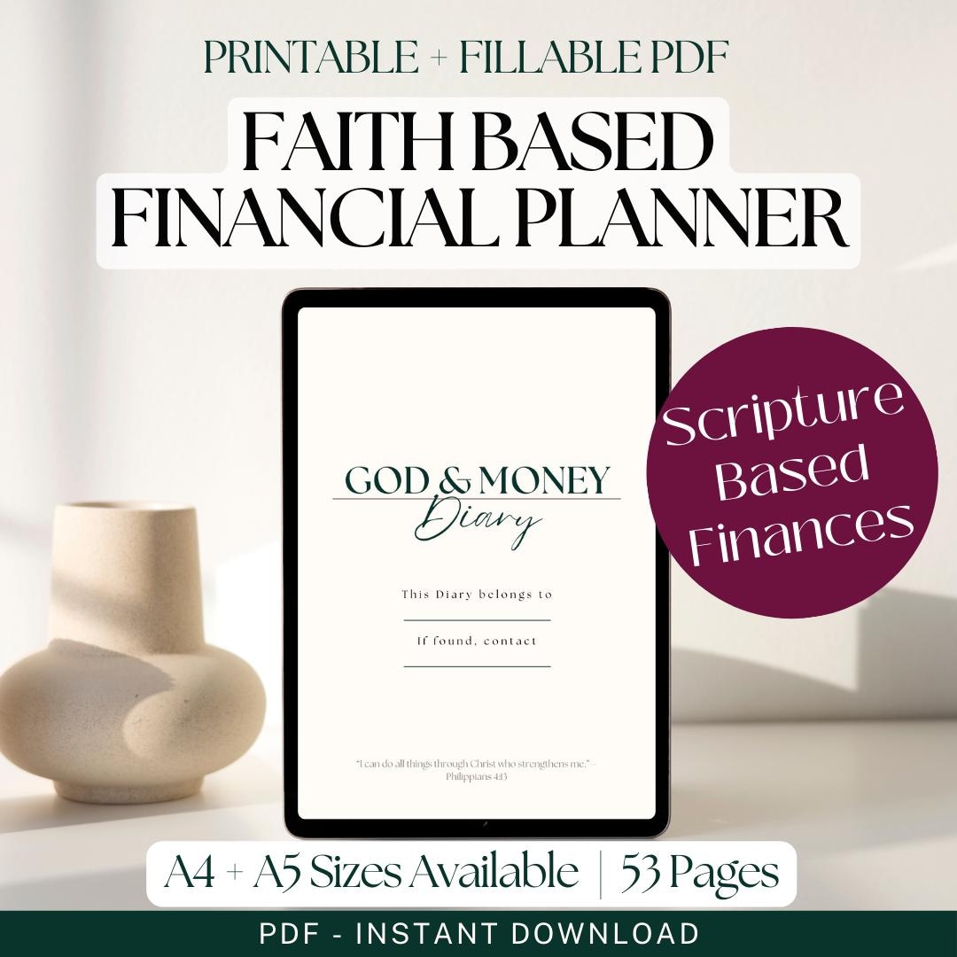 Faith-based Financial Journal | Printable Budget Planner | Christian ...