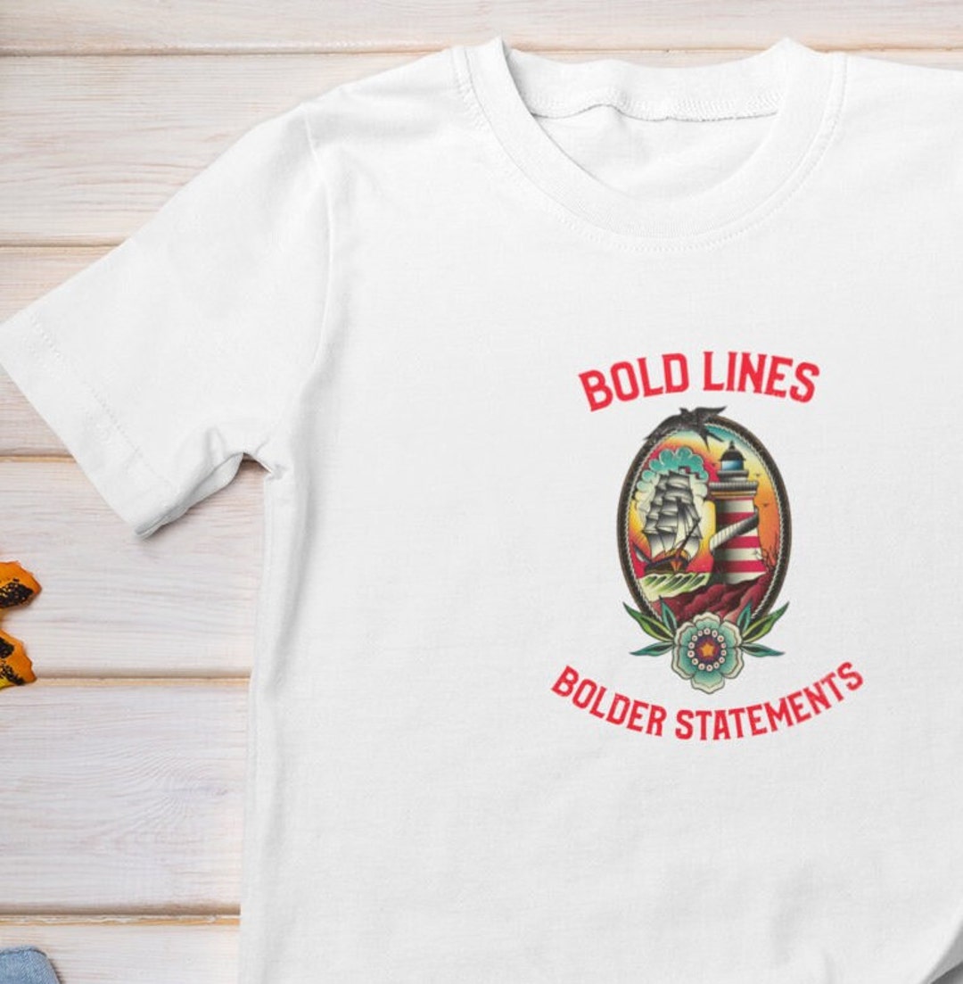 Bold Lines, Bolder Statements Tattoo Unisex Heavy Cotton Tee - Etsy