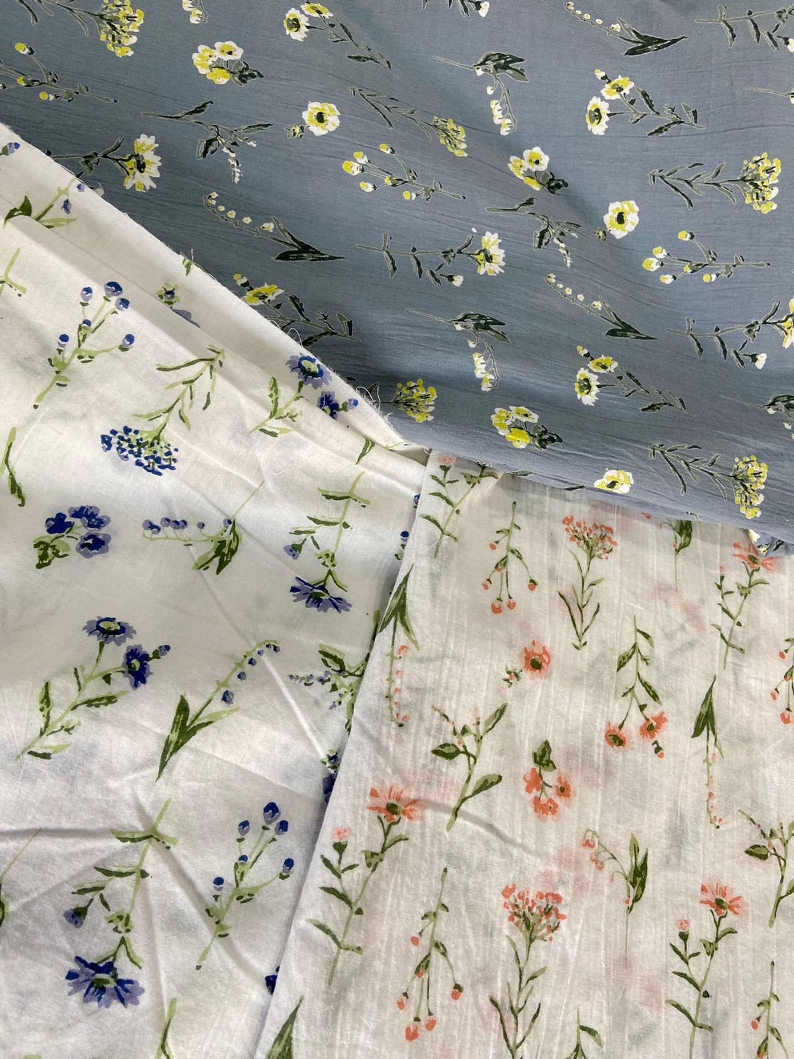 Most Demanding Floral Block Print Fabric, Indian Fabric, Fabric by the ...