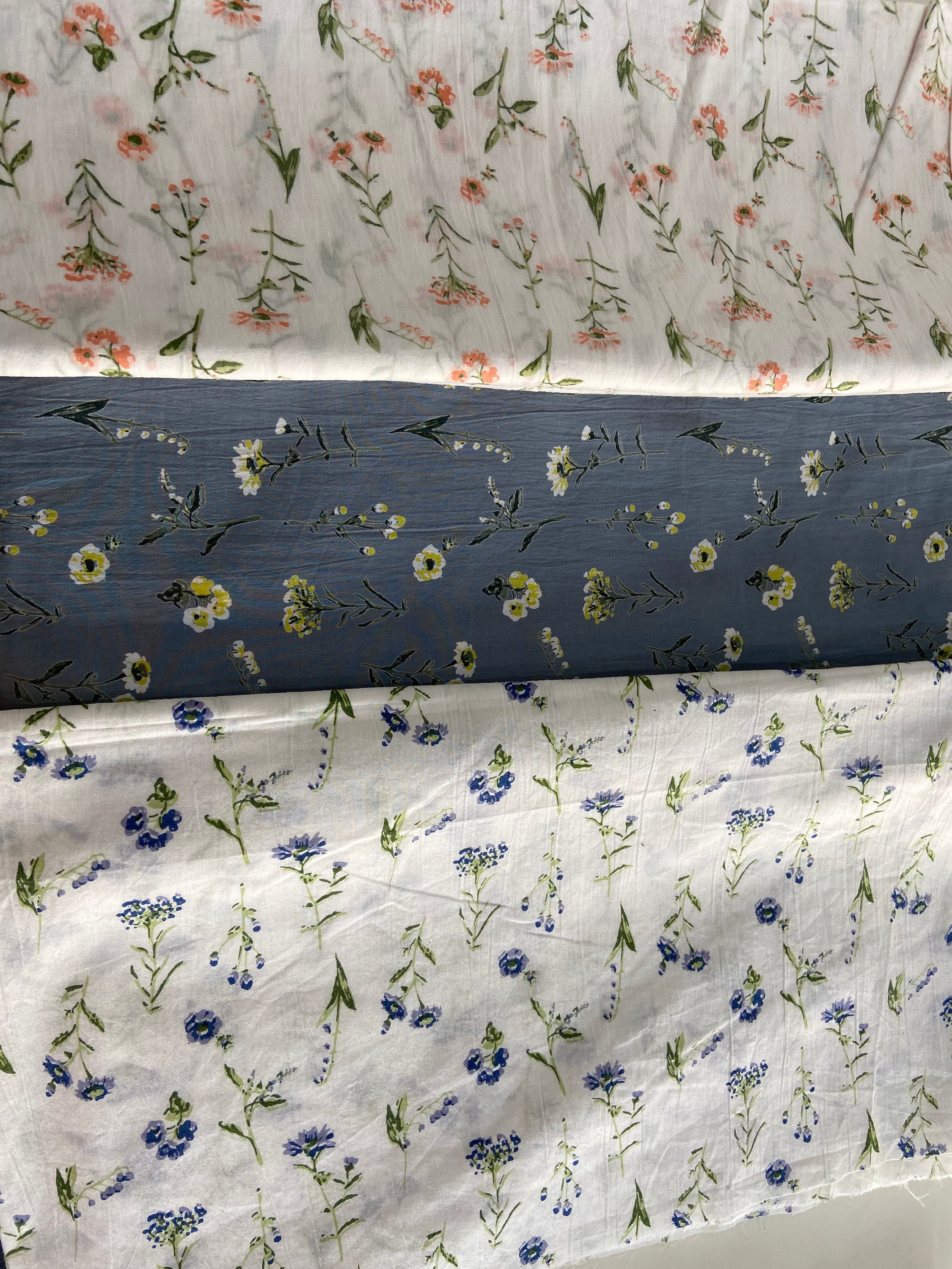 Most Demanding Floral Block Print Fabric, Indian Fabric, Fabric by the ...