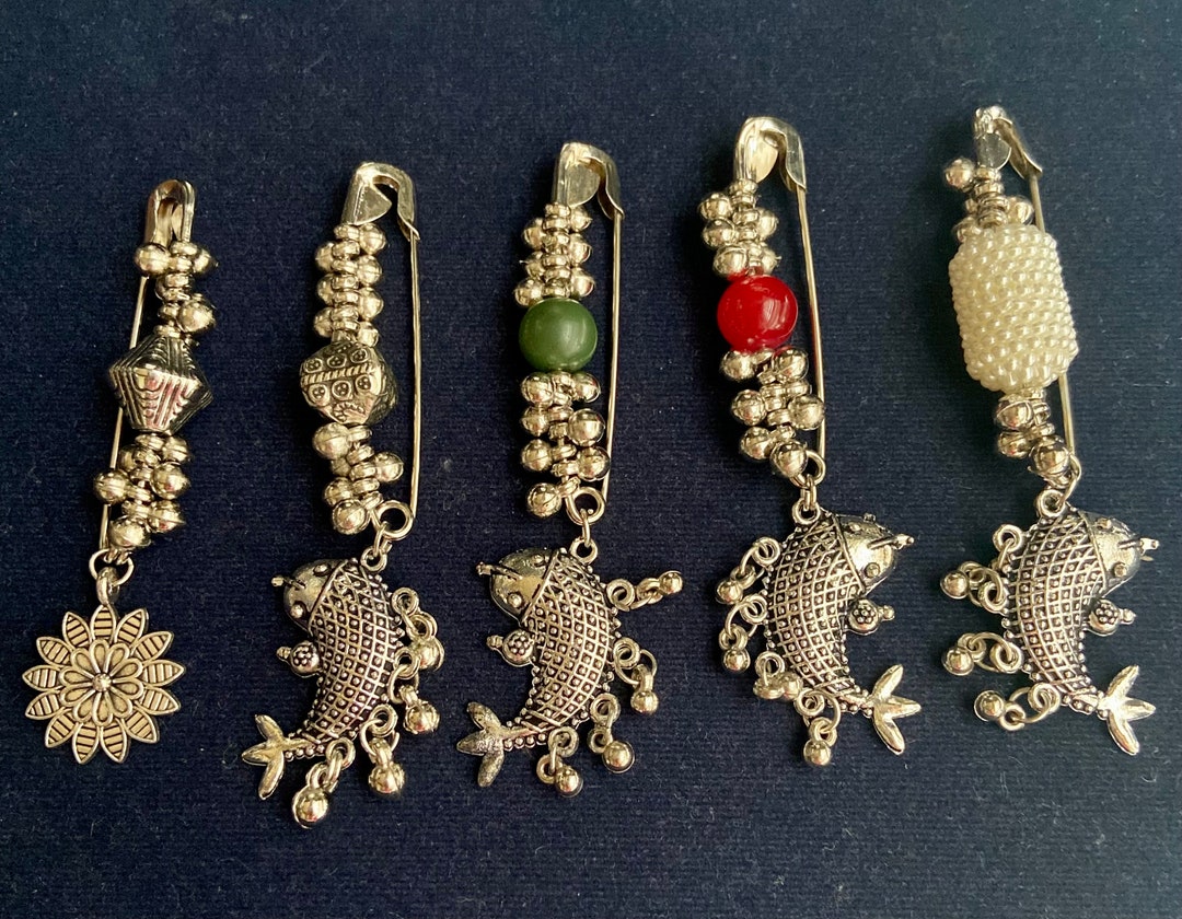 Exclusive Silver Pins First Time on Etsy /bollywood Silver Oxidised ...