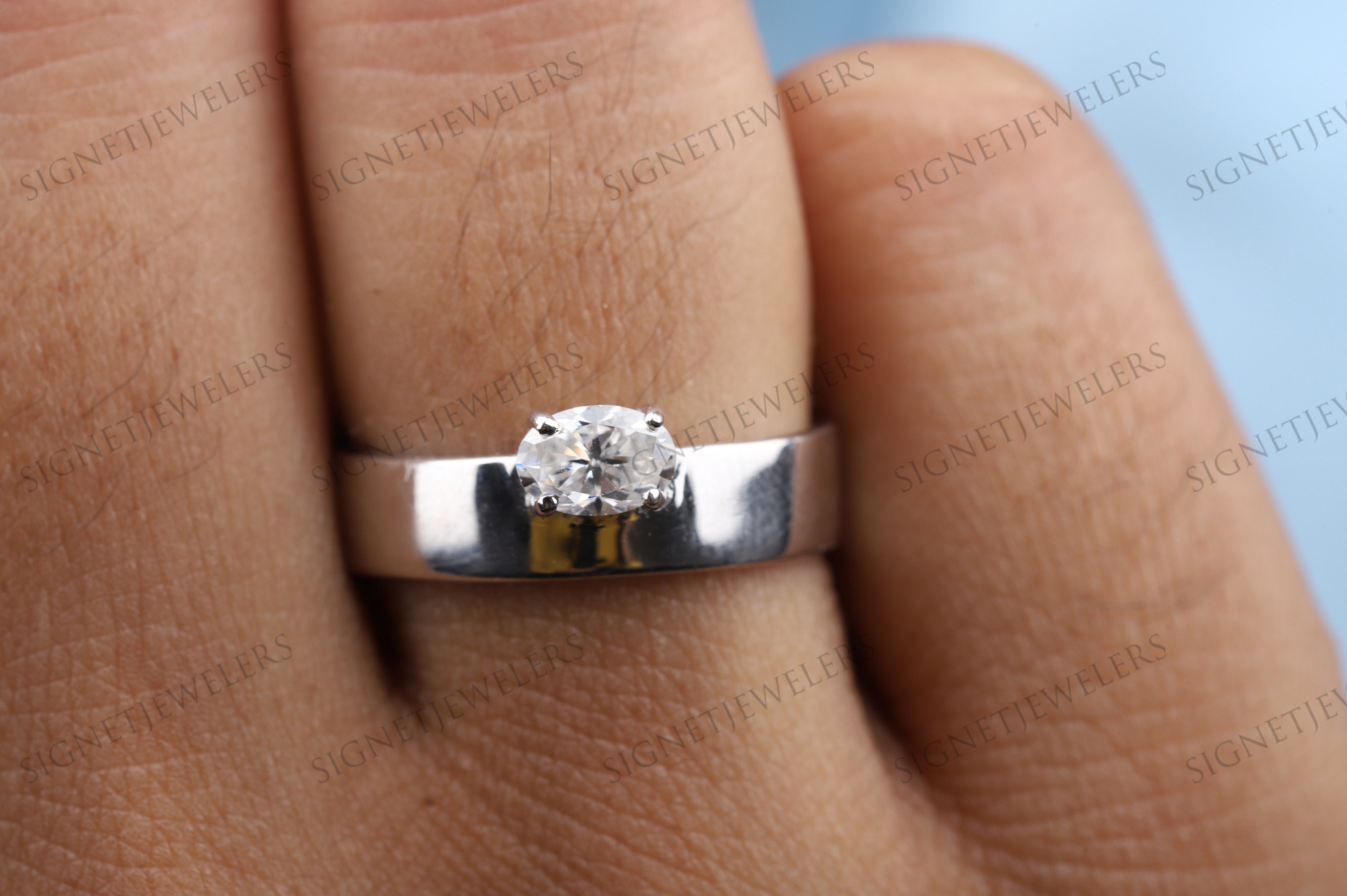 Wide Band Ring Diamond 6mm Band, Statement Ring Thick Ring Stack Ring ...