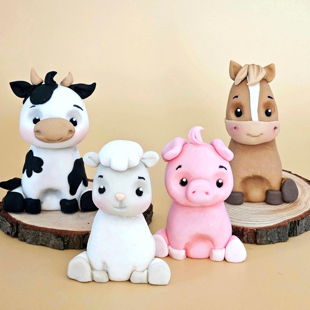 Barn Yard Fondant Toppers/ Farm Animal Toppers/ Cute Barn - Etsy