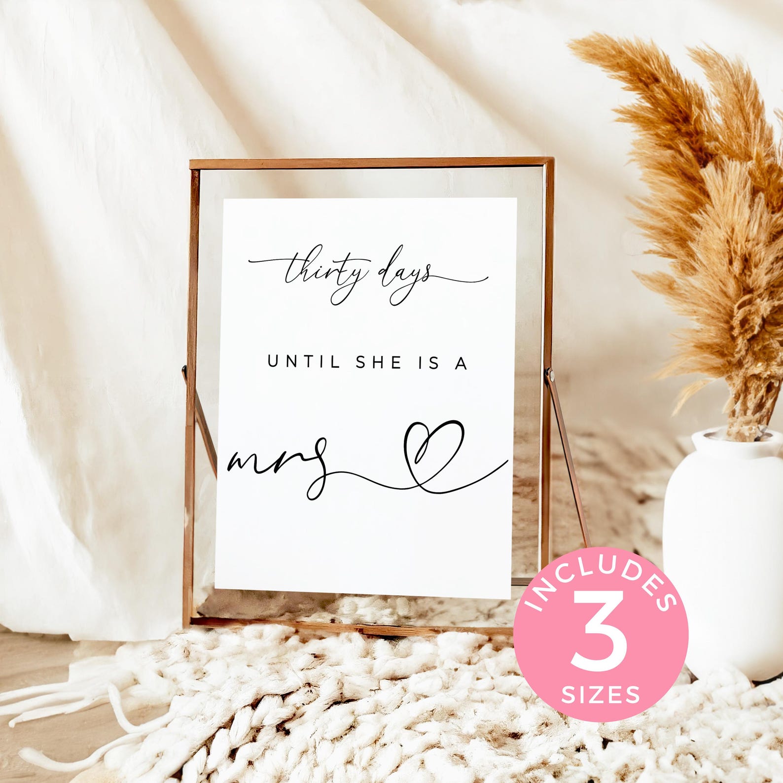 Days Until I Say I Do Sign, Wedding Countdown Sign, She Says I Do ...