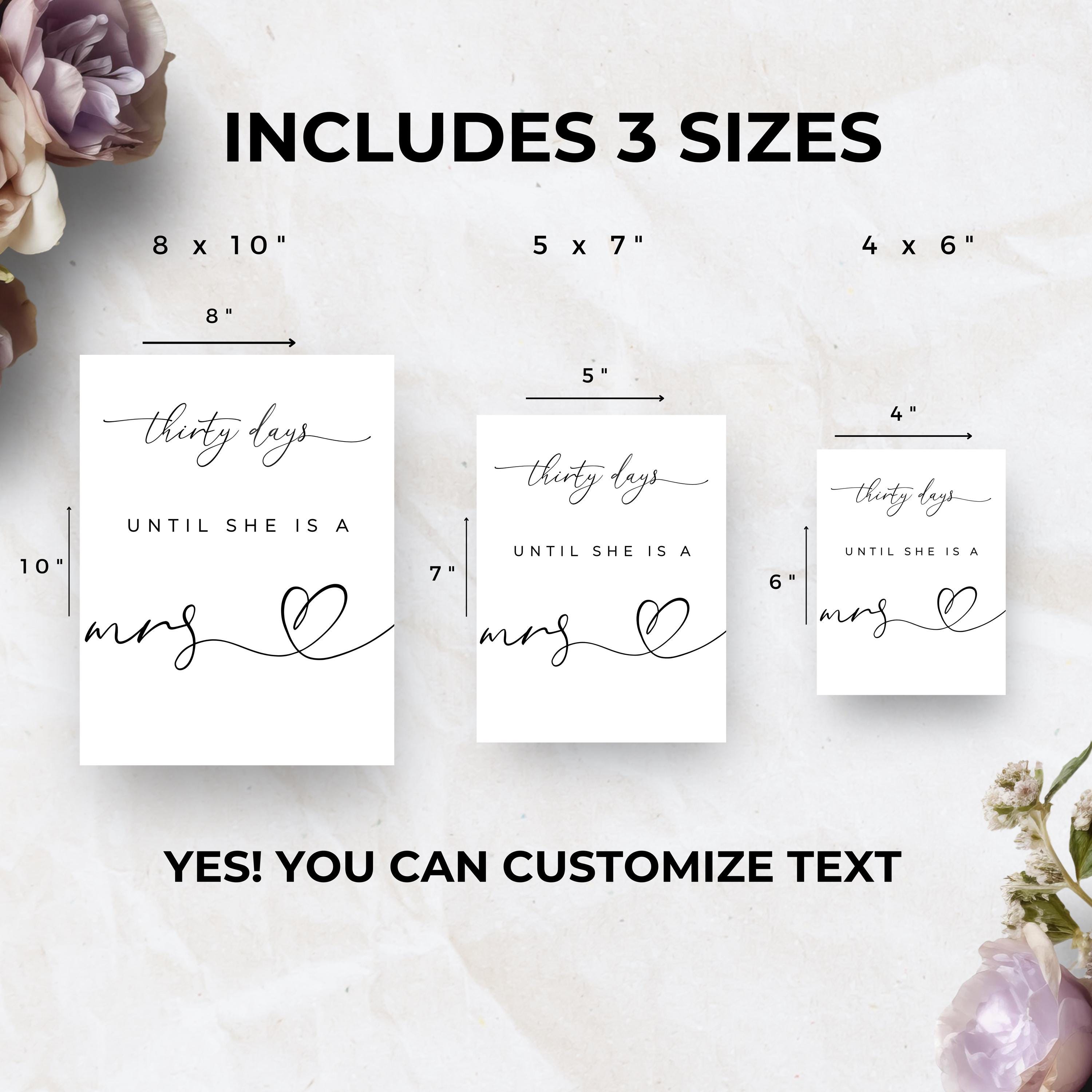 Days Until I Say I Do Sign, Wedding Countdown Sign, She Says I Do ...