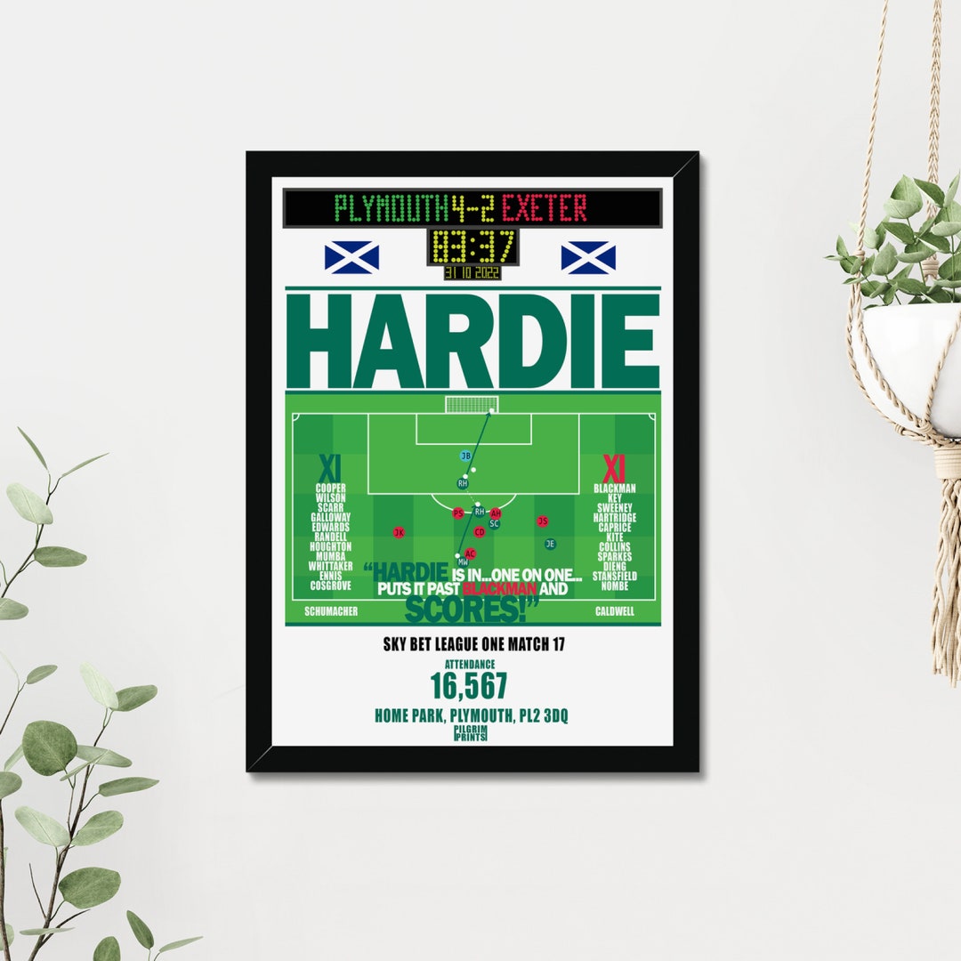 Ryan Hardie Vs Exeter City Devon Derby Winner - Etsy