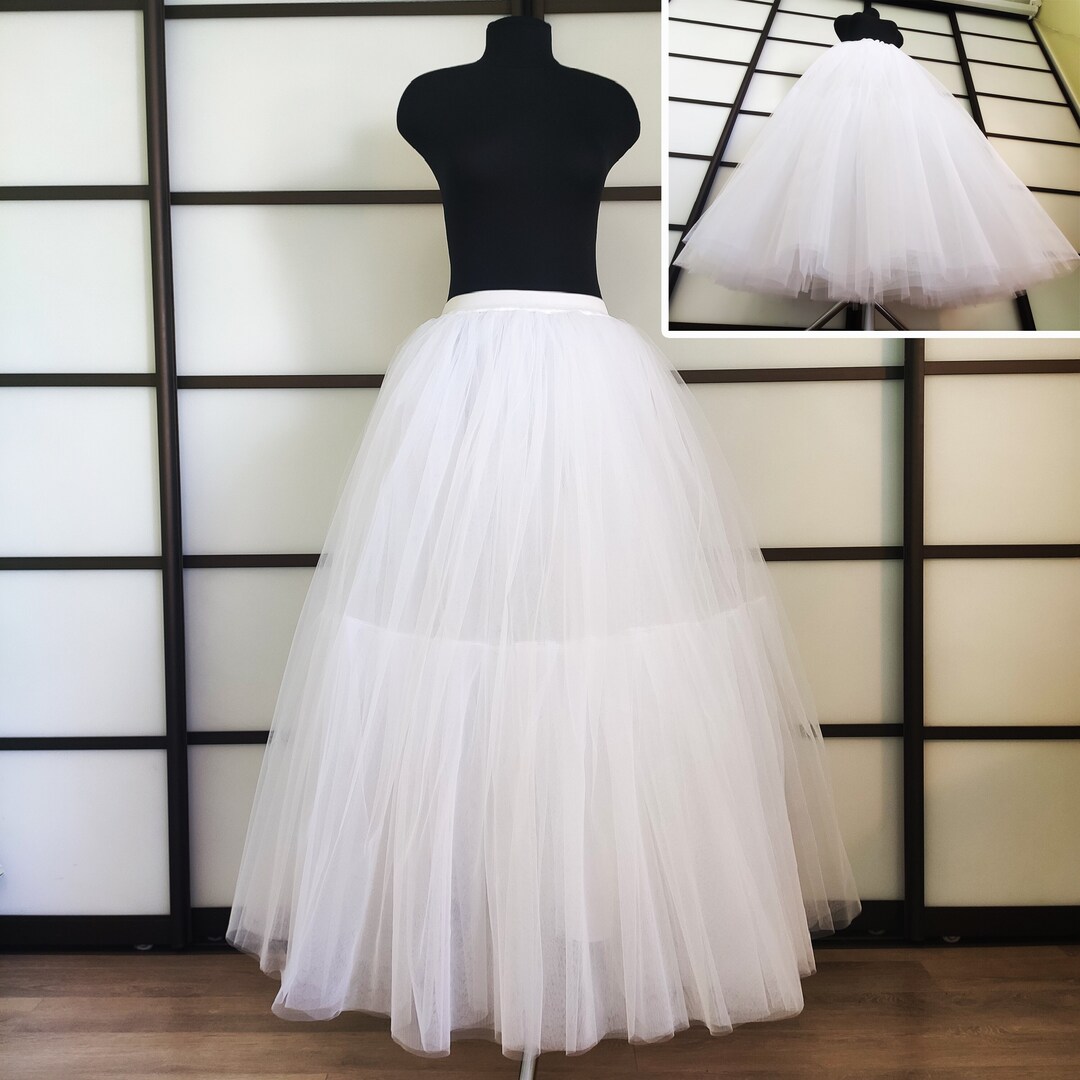 Wedding Petticoat From Two Types of Tulle, Plus Size Petticoat, Lolita ...
