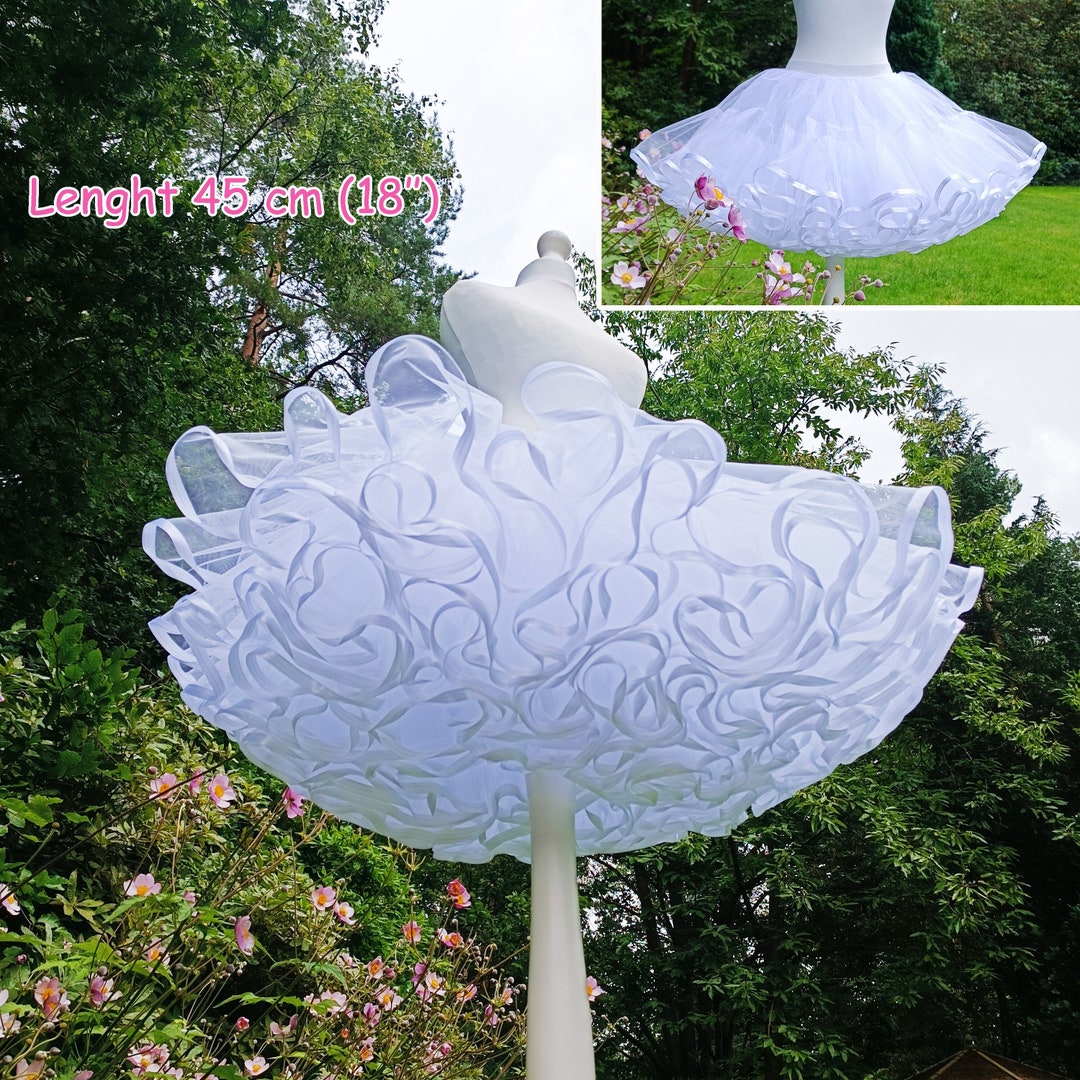 Extra Fluffy Petticoat With Satin Ribbon, Tulle Petticoat, Plus Size ...