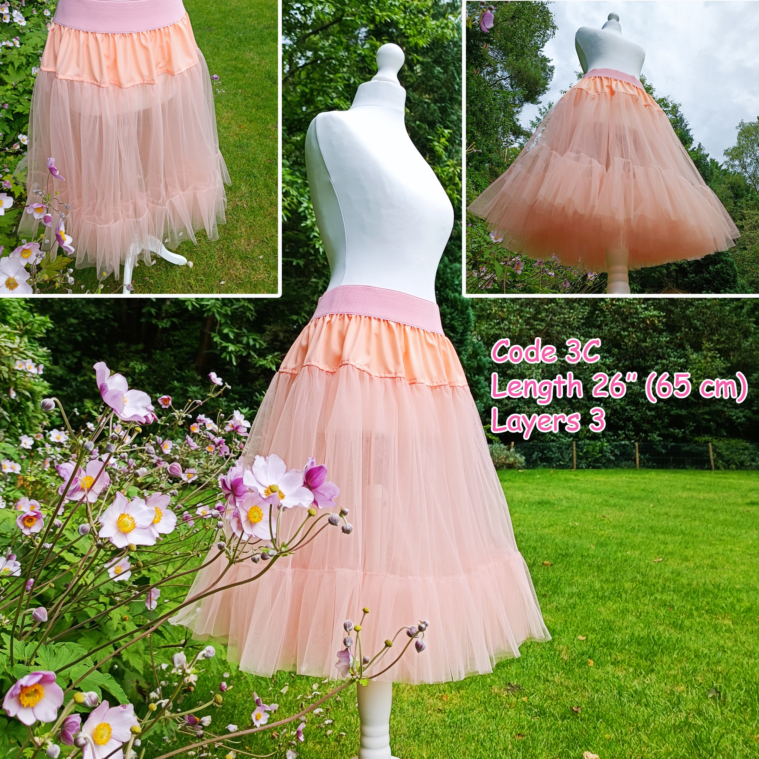 Amazing Tulle Petticoat, Custom Petticoat Handmade, Petticoat Underwear ...