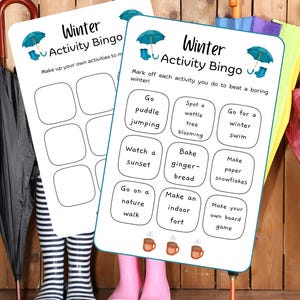 Winter Bingo Printable - Fun Outdoor & Indoor Activities for Kids ...