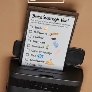 Beach Scavenger Hunt Printable - Fun Nature Activity for Kids - Beach ...
