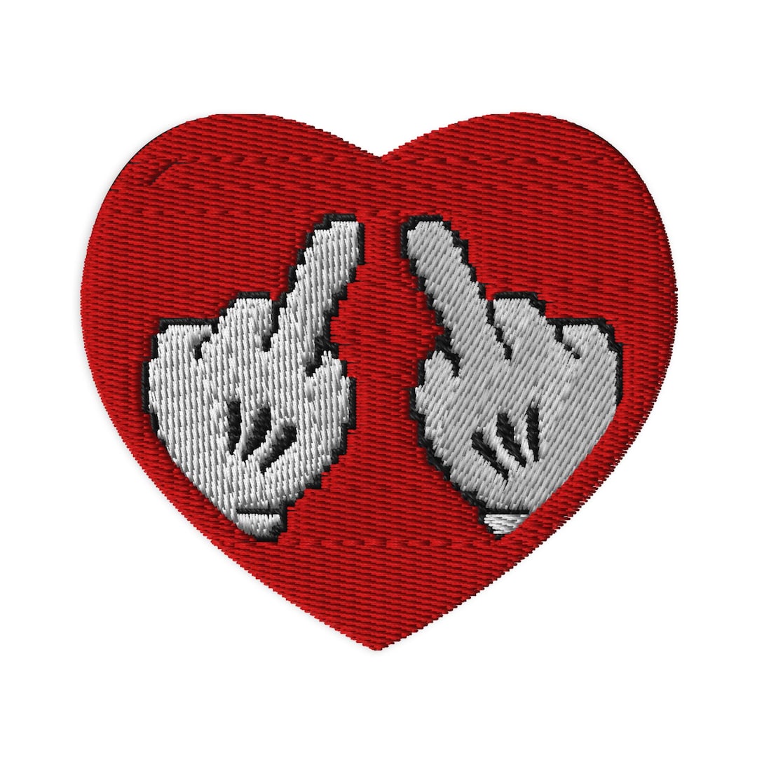 MIDDLE FINGERS PIXELATED Embroidered Patches - Etsy