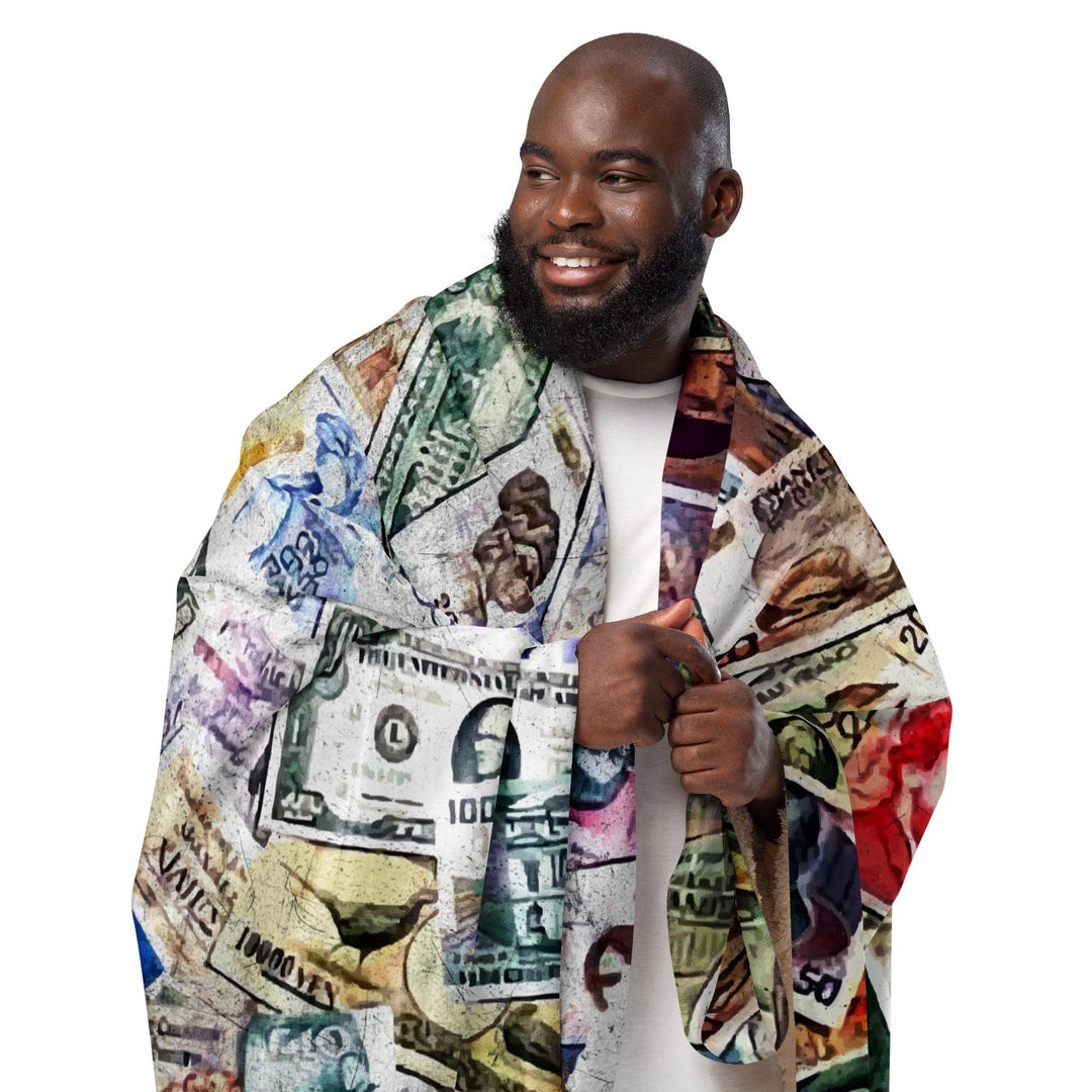 Old Money Print Sherpa Blanket - Etsy