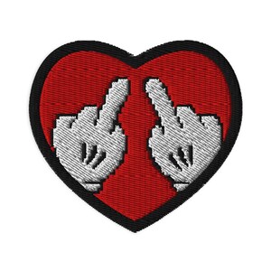 MIDDLE FINGERS PIXELATED Embroidered Patches - Etsy
