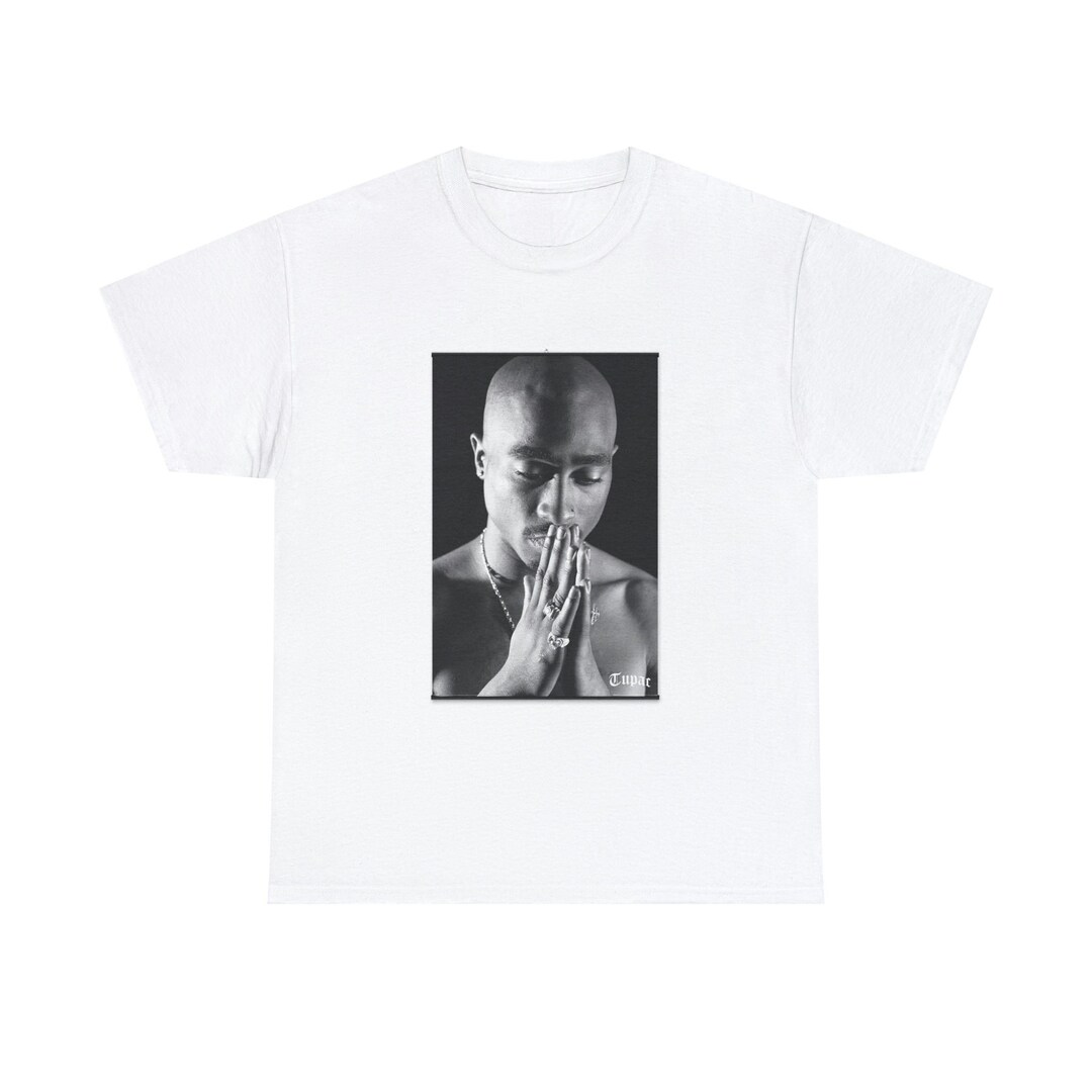 Tupac Prayer T-shirt, Black/white/navy, Tupac Shakur, Vintage - Etsy