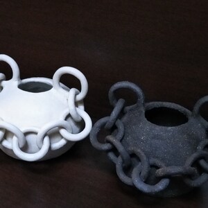 Handcrafted Black Ceramic Vase With Chain "septembre" - Etsy