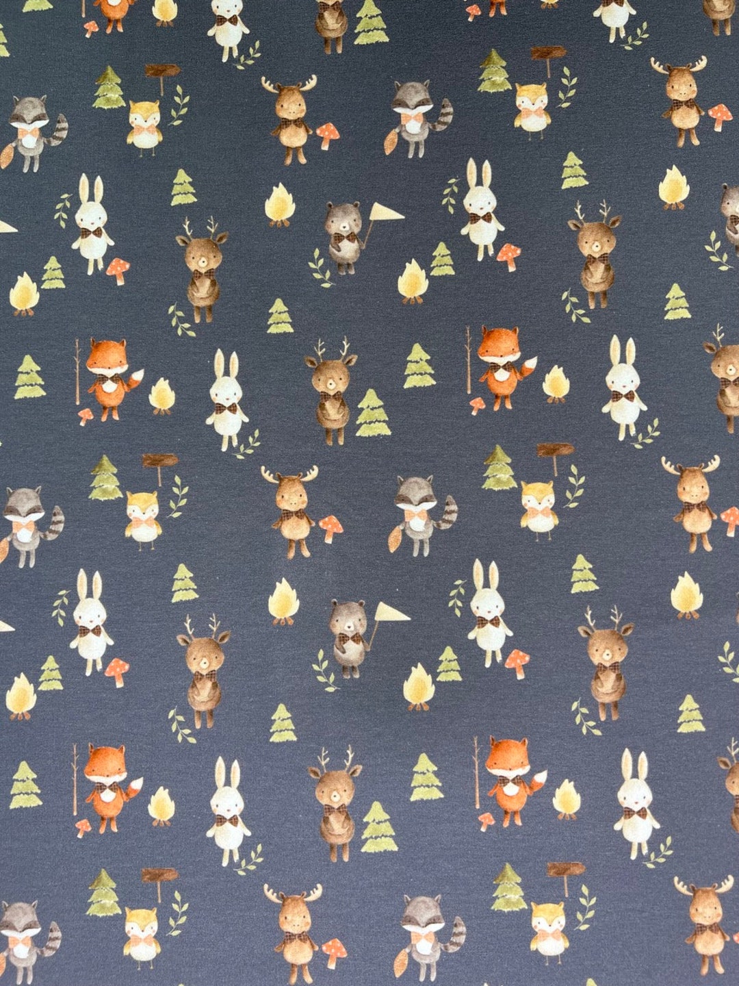 FVJ-3463 French Terry Animals Bunnies Bears Foxes Miss From Julie - Etsy