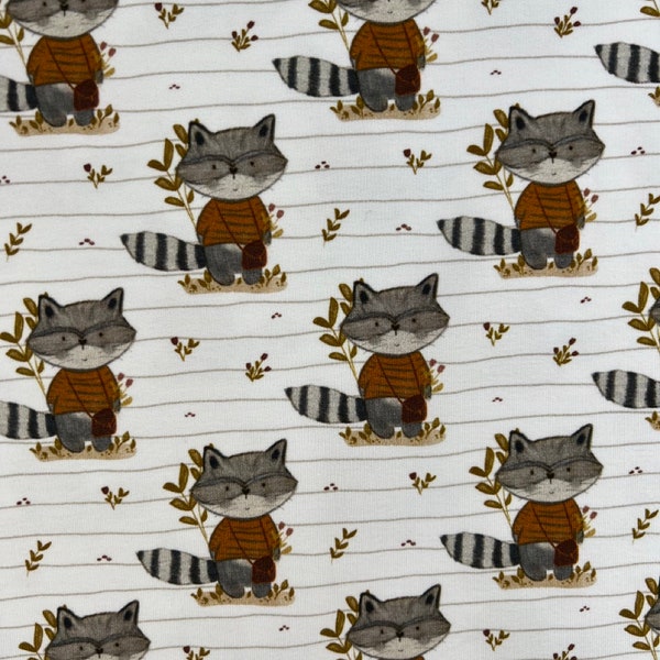 Raccoon Fabric - Etsy UK