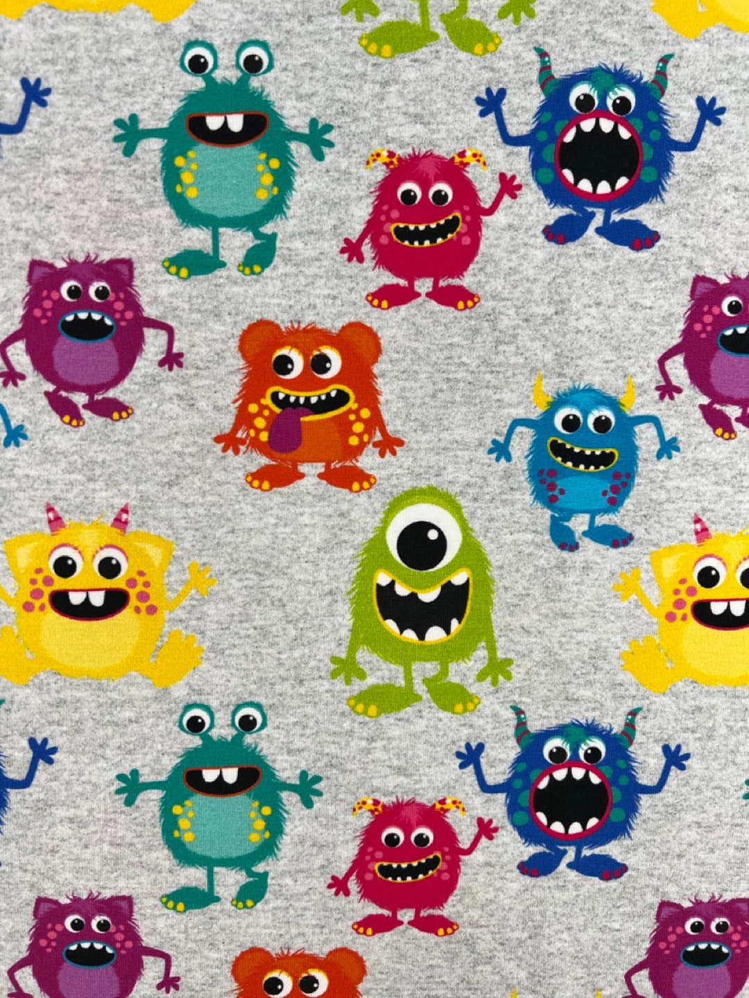 FVJ-1989 French Terry Monsters Miss From Julie Gray - Etsy