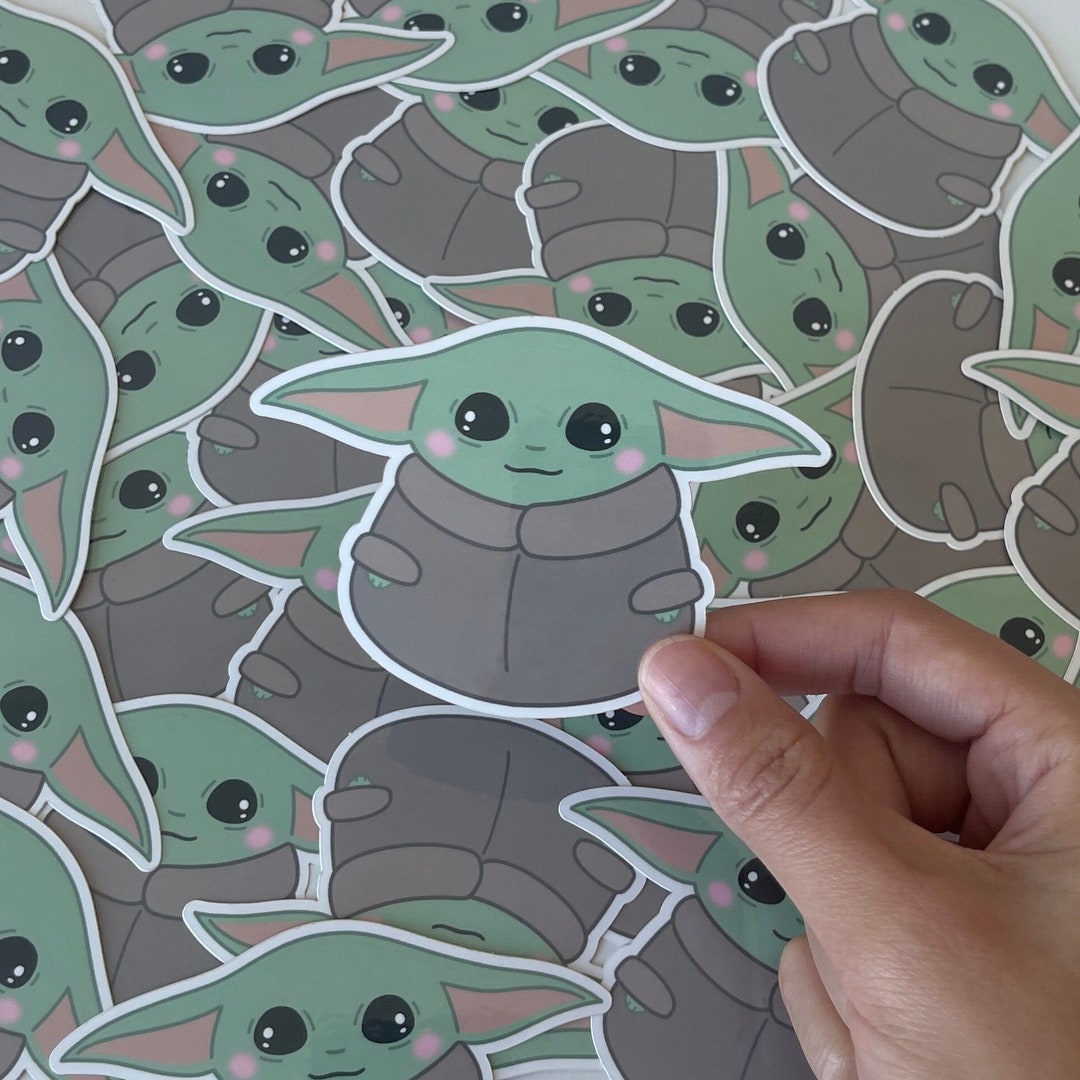 Grogu Sticker | Cute Baby Yoda | Vinyl Sticker | the Mandalorian - Etsy