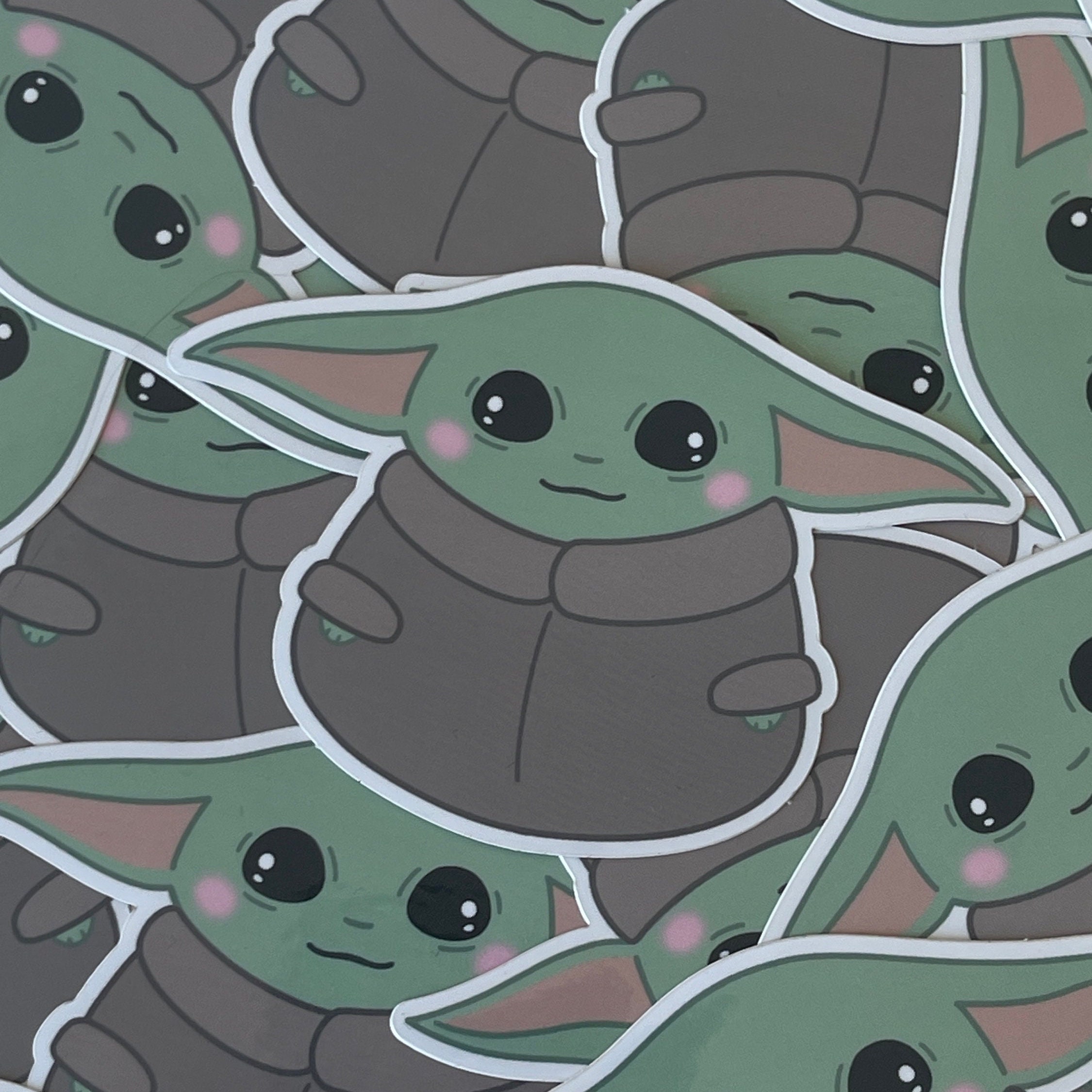 Grogu Sticker Cute Baby Yoda Vinyl Sticker the Mandalorian - Etsy