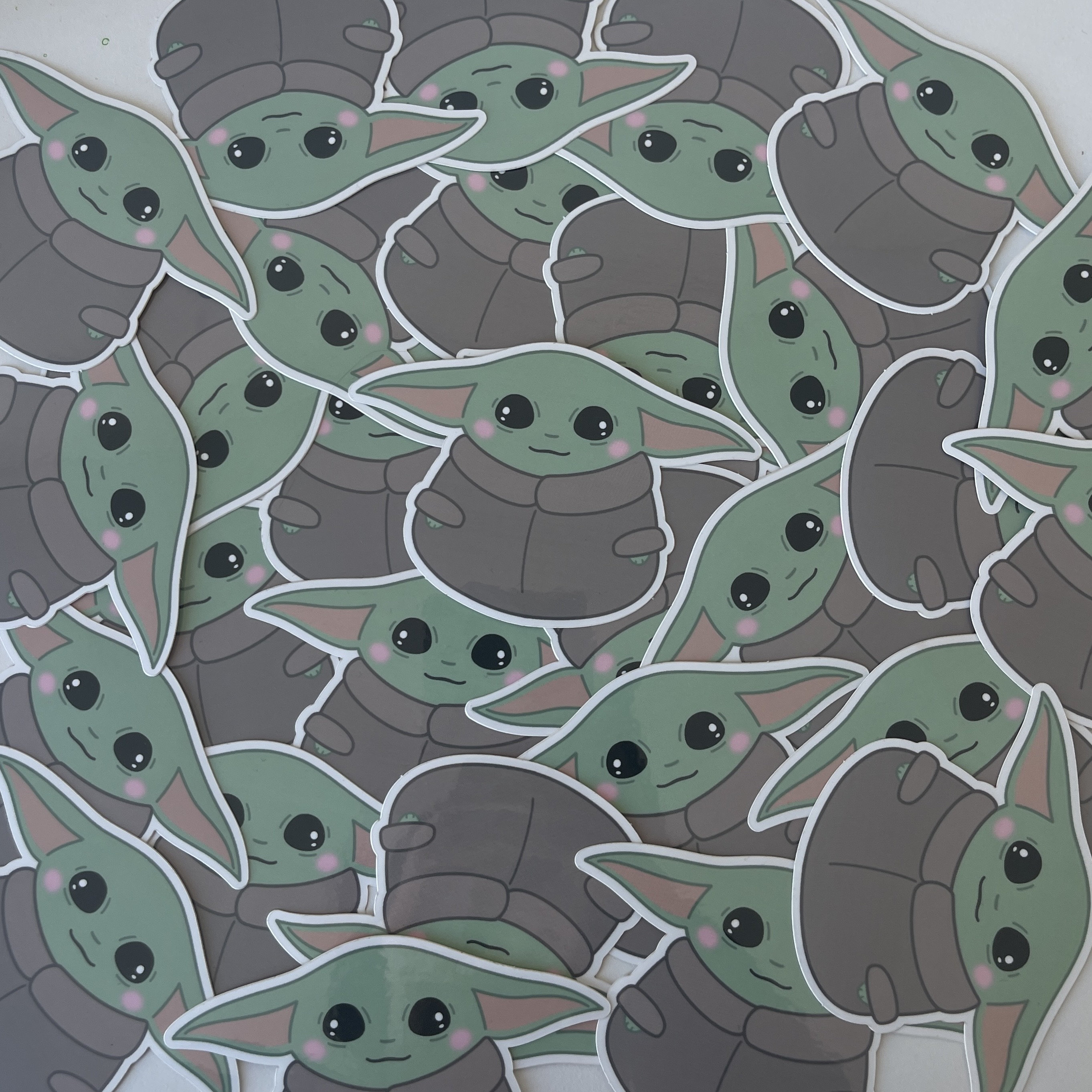 Grogu Sticker | Cute Baby Yoda | Vinyl Sticker | the Mandalorian - Etsy
