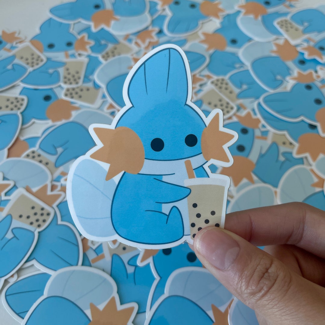 Mudkip Boba Sticker Cute Pokemon Vinyl Stickers Pokemon Fan Art - Etsy