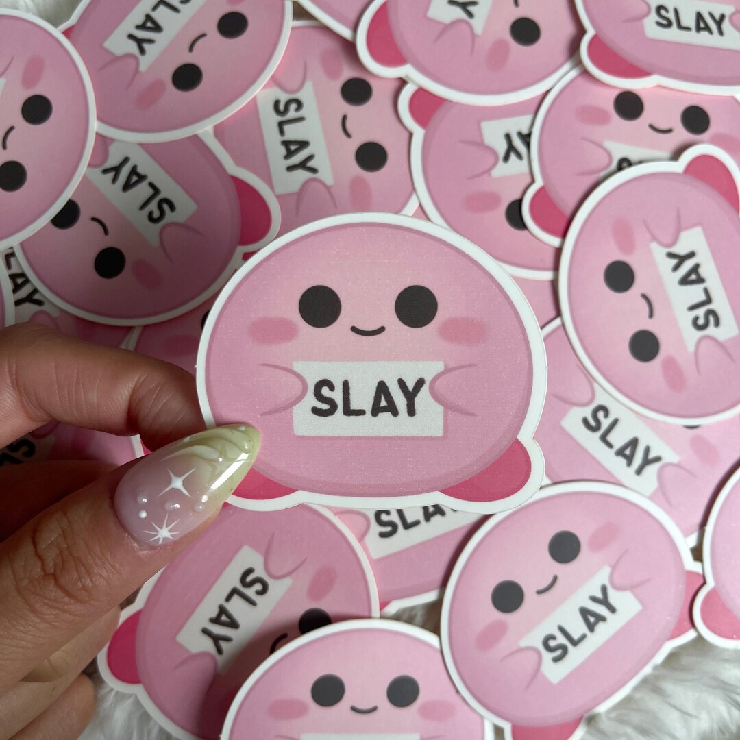 Kirby Sticker Slay Sticker Matte Vinyl - Etsy