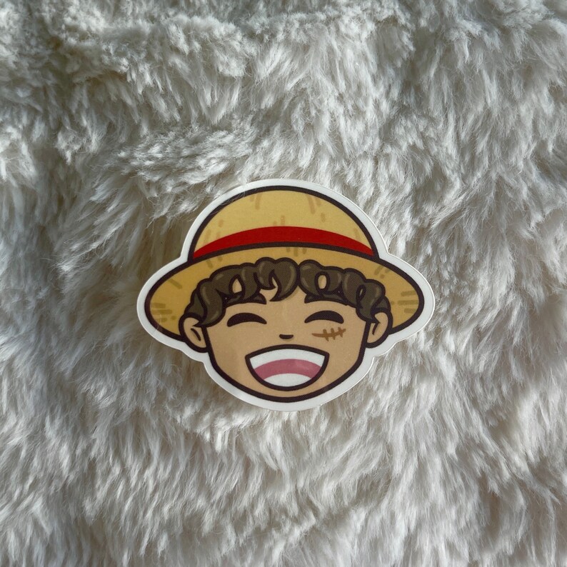 The Straw Hat Sticker Pack One Piece Live-action Fan Art Glossy Vinyl ...