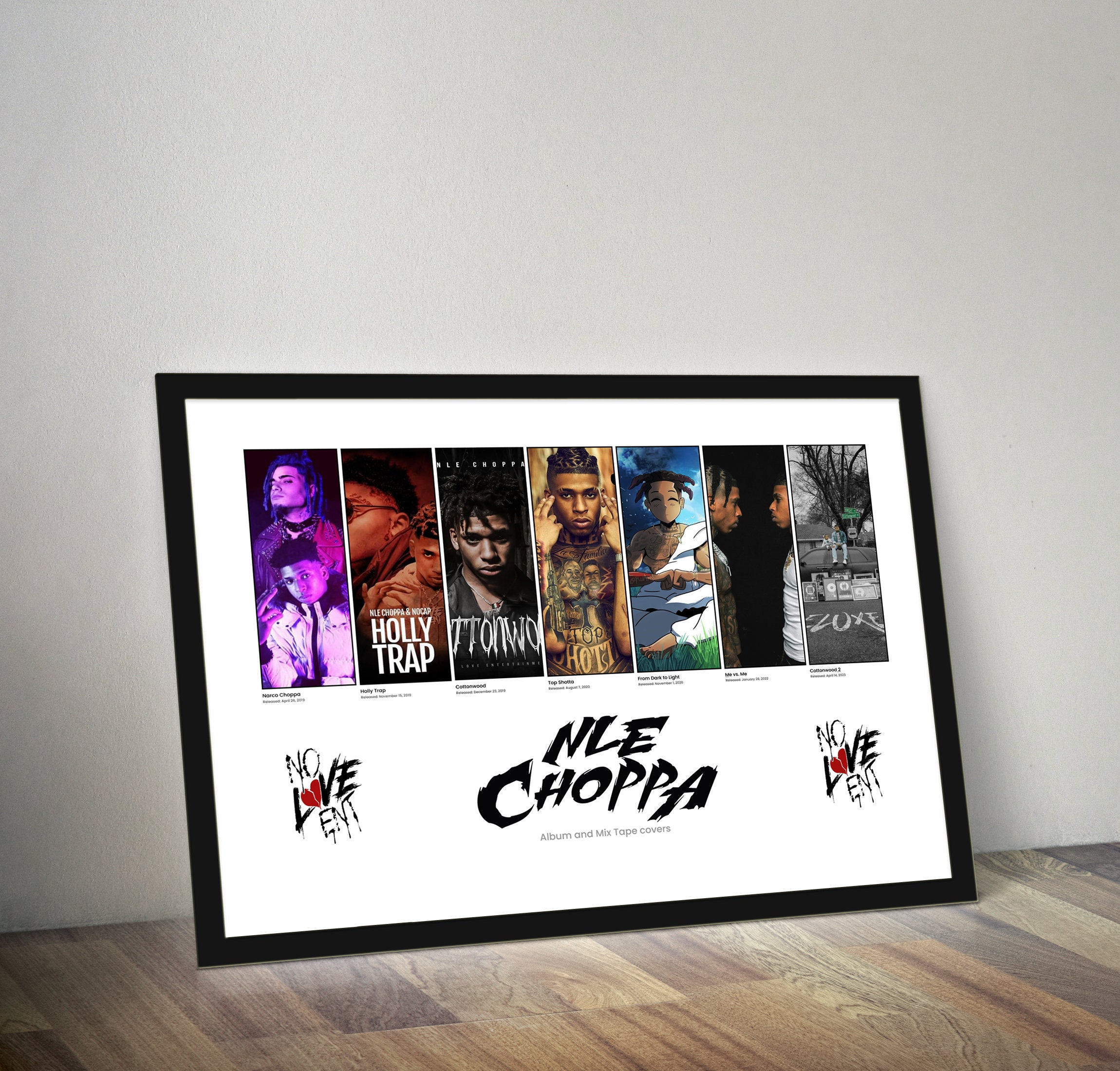 NLE CHOPPA Album Cover Poster Professional Print HD Wall Art Framed ...