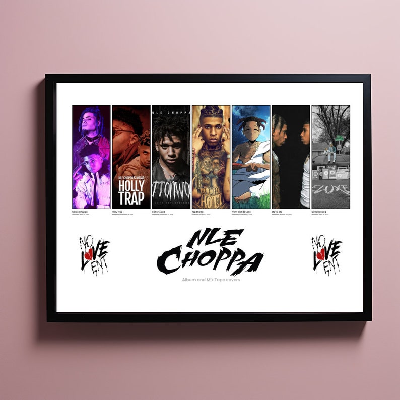 NLE CHOPPA Album Cover Poster Professional Print HD Wall Art Framed ...