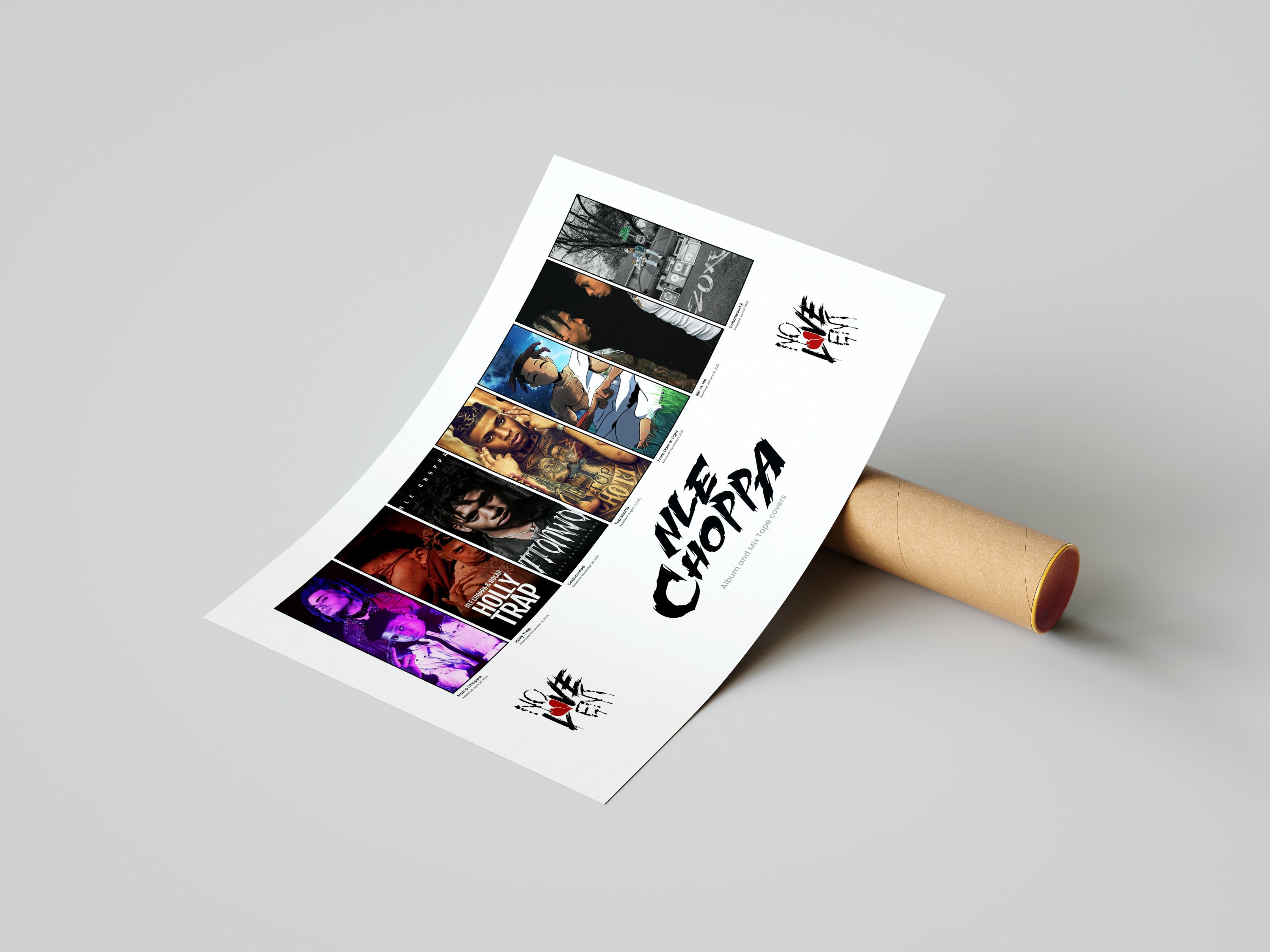 NLE CHOPPA Album Cover Poster Professional Print HD Wall Art Framed ...