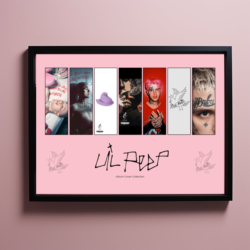 LIL PEEP Album Cover Poster Professional Print HD Wall Art Cry Baby ...